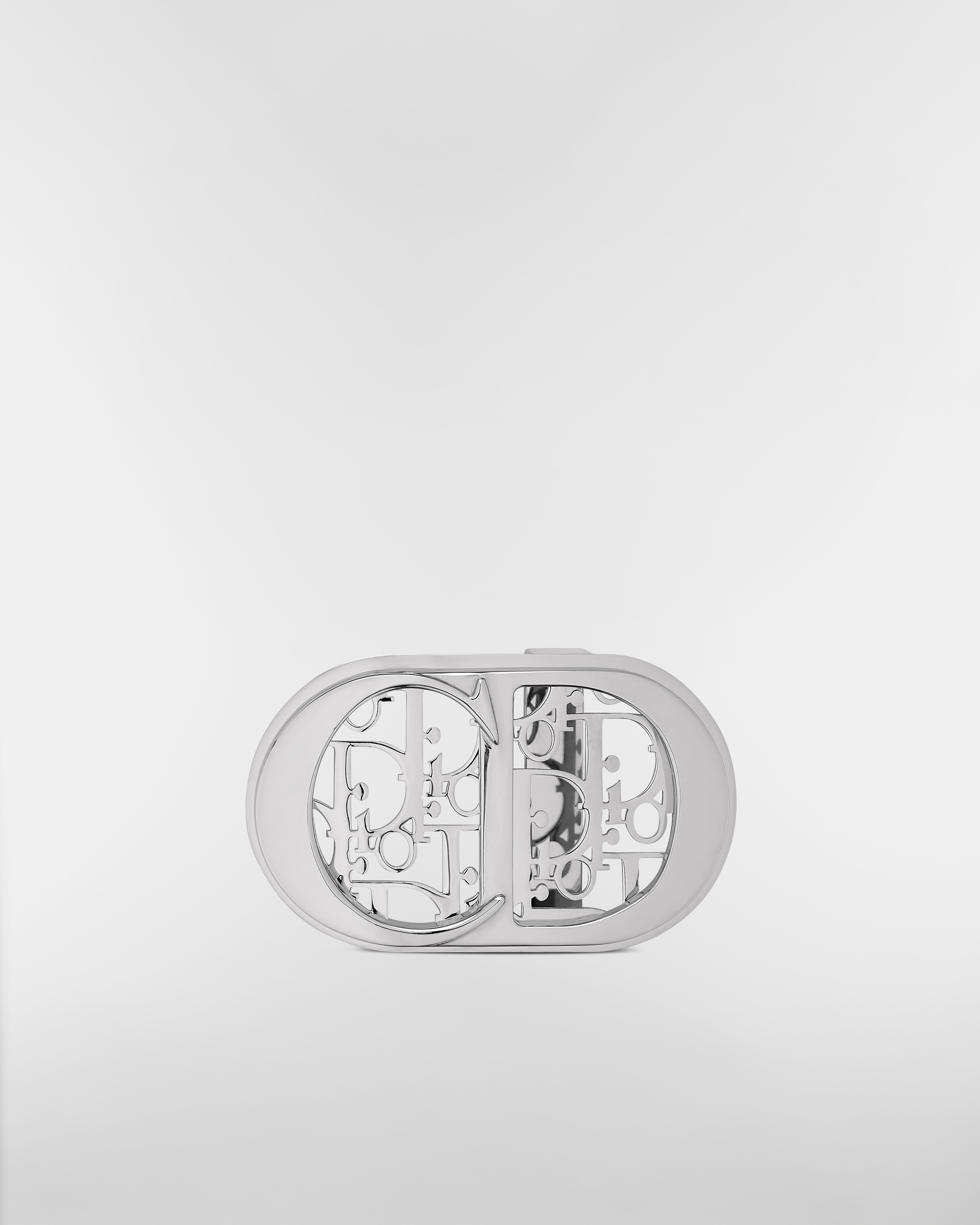 CD Icon Dior Oblique Cosmo Belt Buckle Palladium-Finish Brass, 35 MM | DIOR