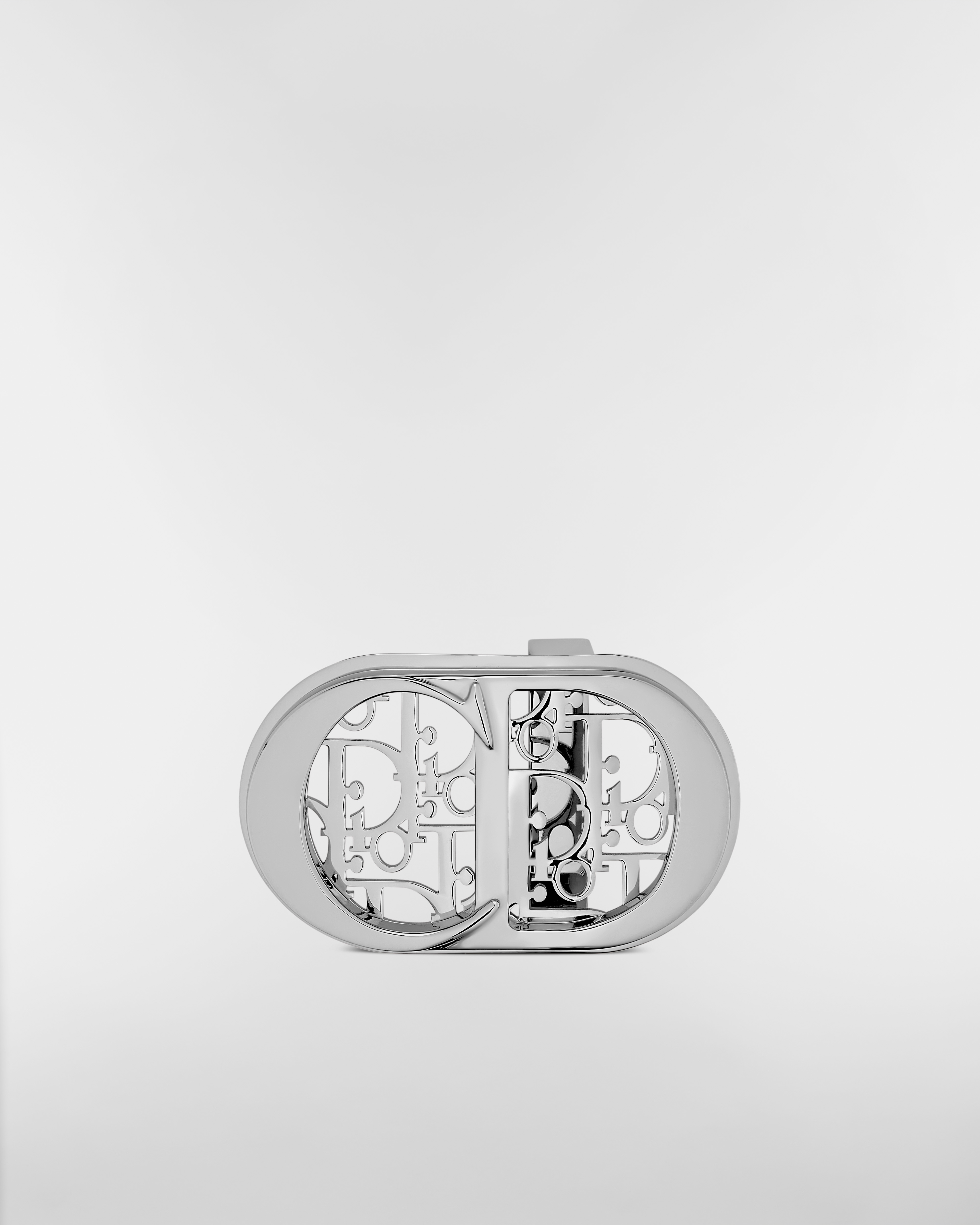 CD Icon Dior Oblique Cosmo Belt Buckle Palladium-Finish Brass, 35 MM | DIOR