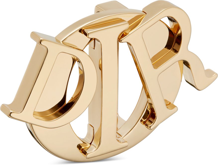 Dior Charm Belt Buckle Gold-Finish Brass, 35 MM | DIOR