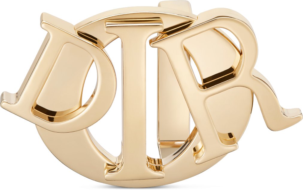 Dior Charm Belt Buckle Gold-Finish Brass, 35 MM | DIOR