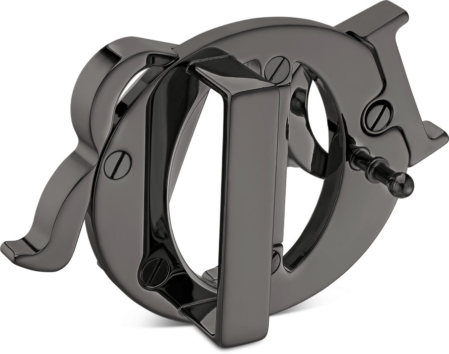Dior Charm Belt Buckle Ruthenium-Finish Brass, 35 MM | DIOR