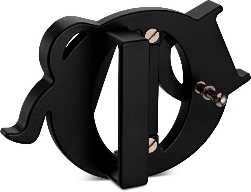 Dior Charm Belt Buckle Black Matte Lacquer-Finish Brass, 35 MM | DIOR