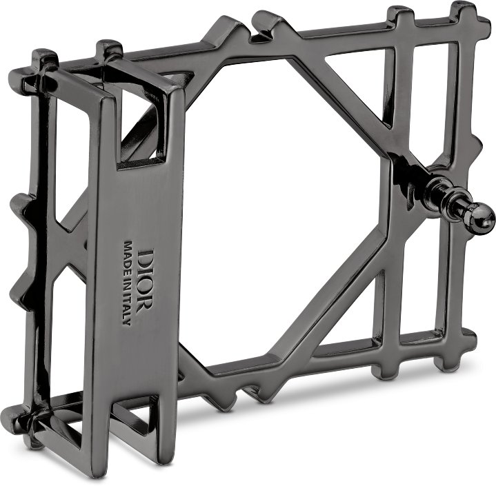 Cannage Belt Buckle Ruthenium-Finish Brass, 35 MM | DIOR