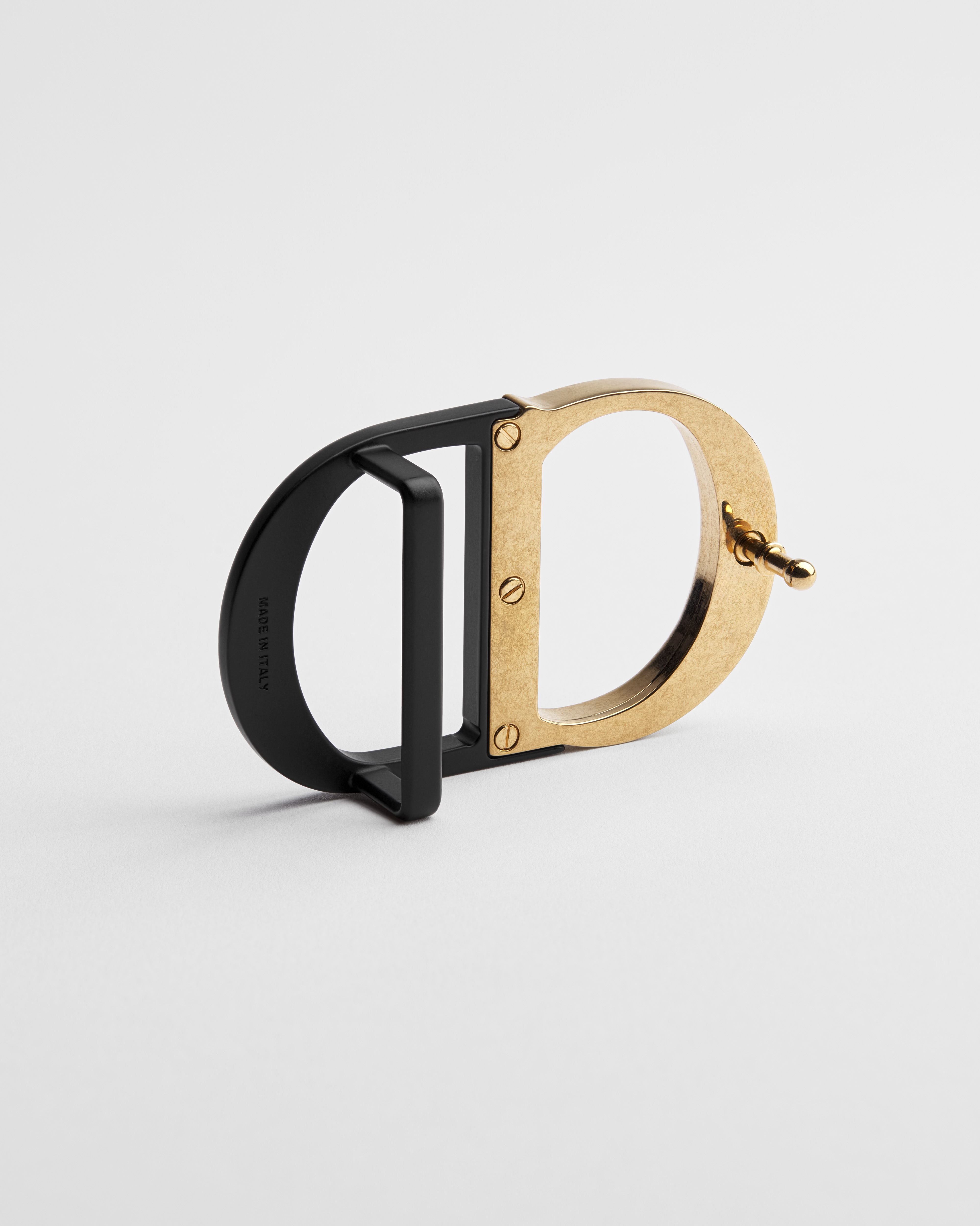 CD Icon Belt Buckle Antique Gold-Finish Brass and Black Lacquer-Finish ...