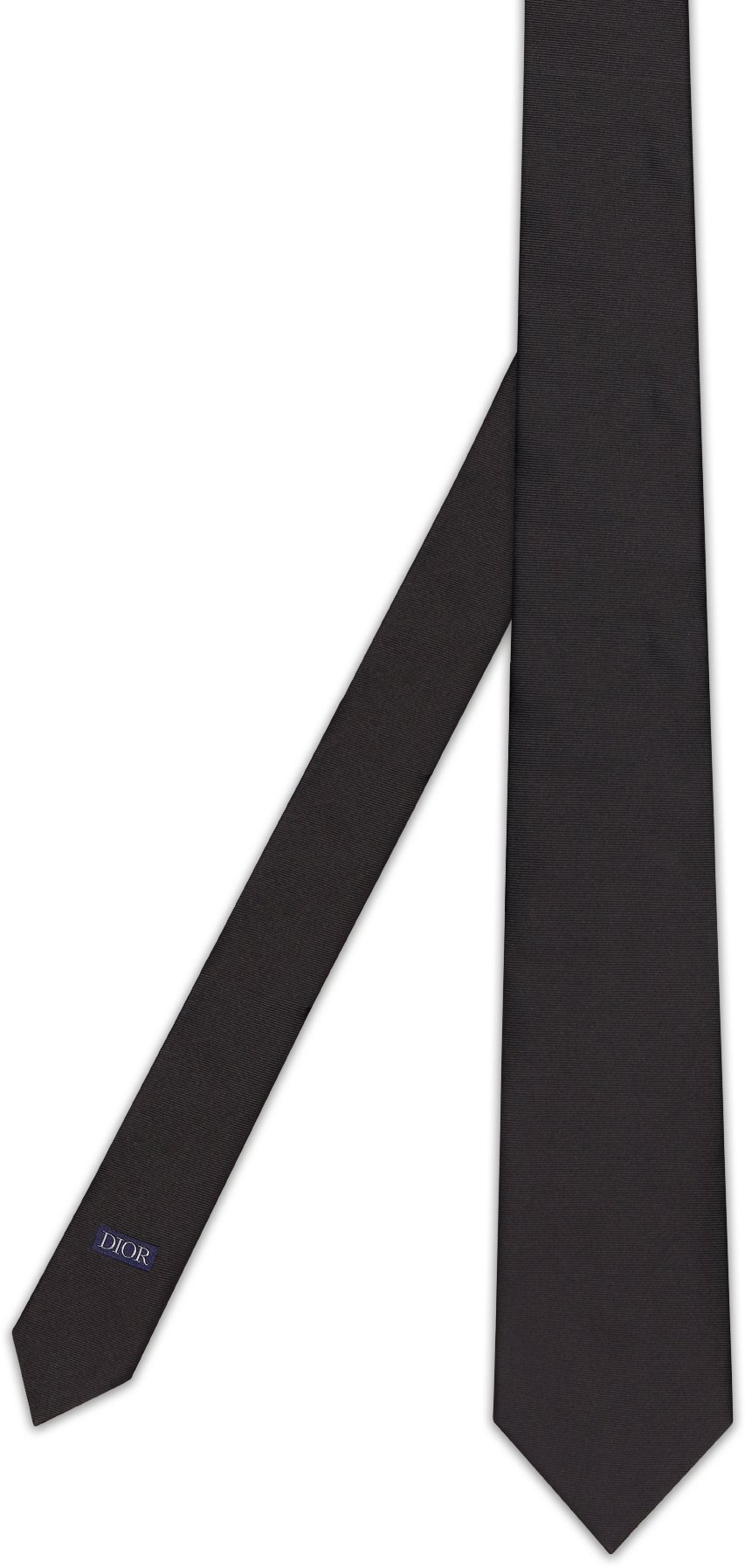 Tie with Handwritten Christian Dior Signature Black Silk | DIOR