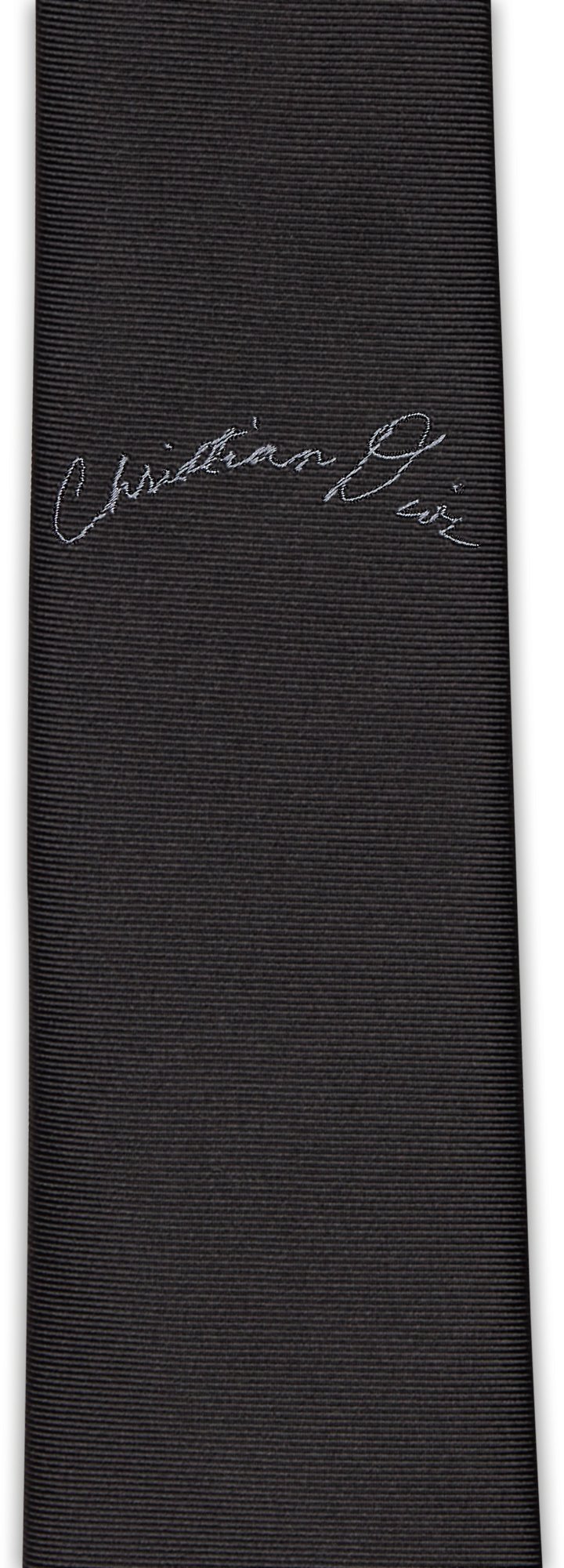 Tie with Handwritten Christian Dior Signature Black Silk | DIOR