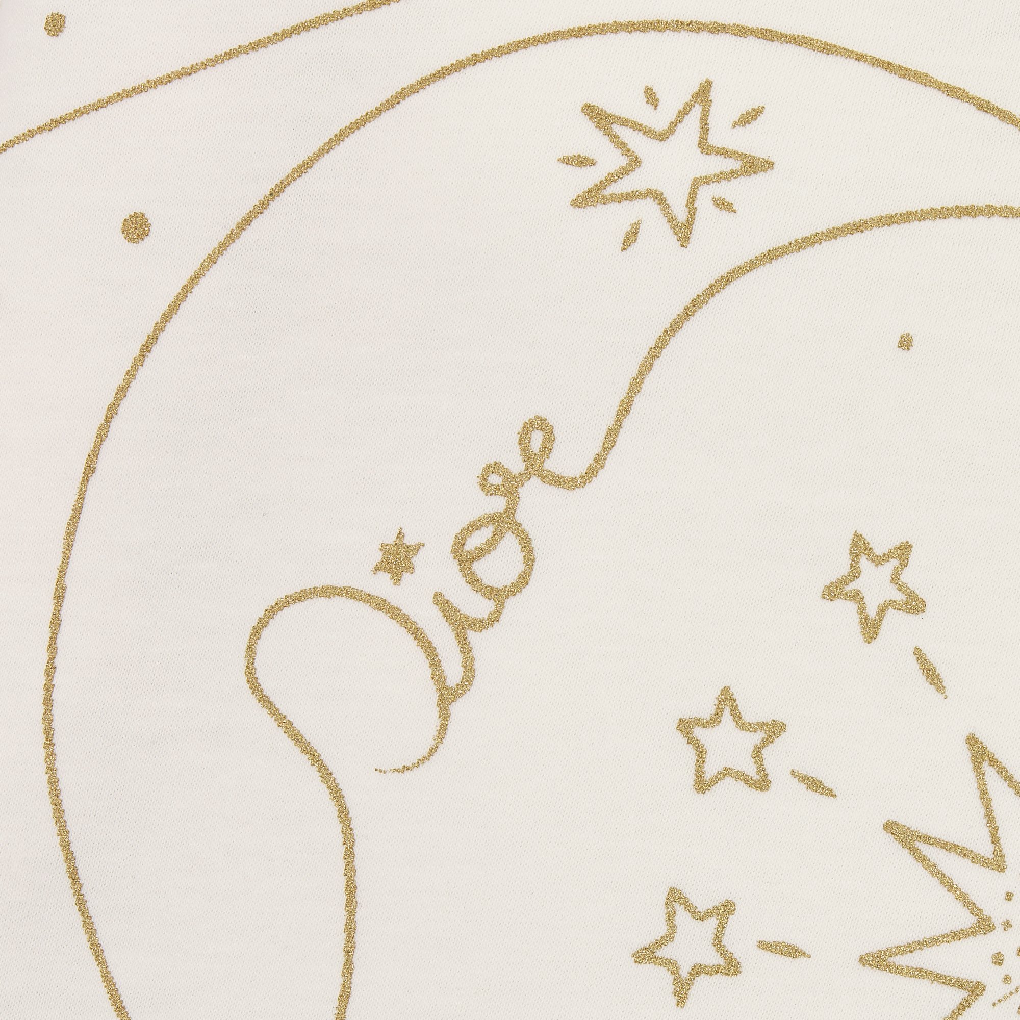 Kids' T-Shirt Cream Cotton Jersey with Gold-Tone Constellation Motif | DIOR