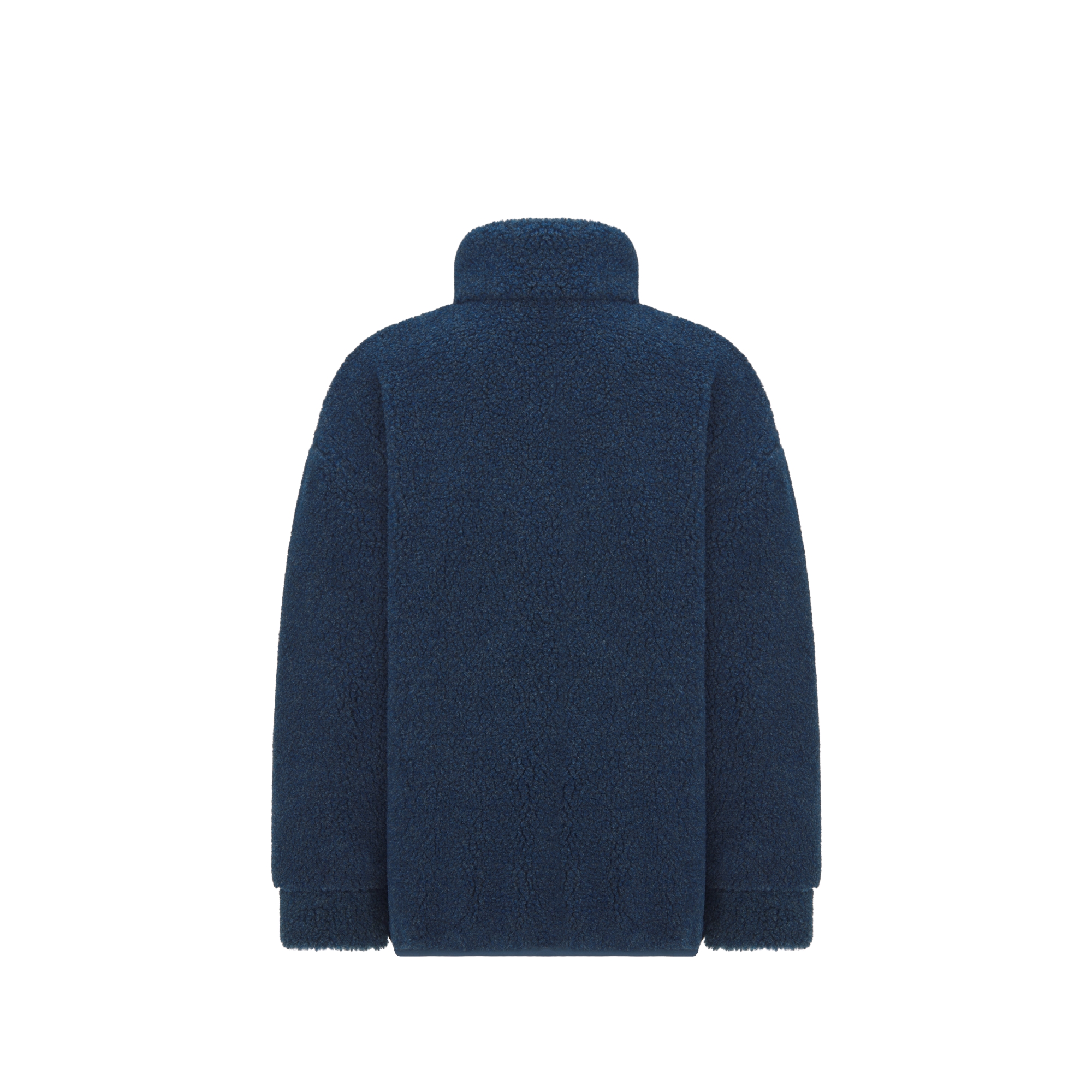 Kids' Jacket Navy Blue Fleece-Effect Bouclé Embroidered with Cascade of ...