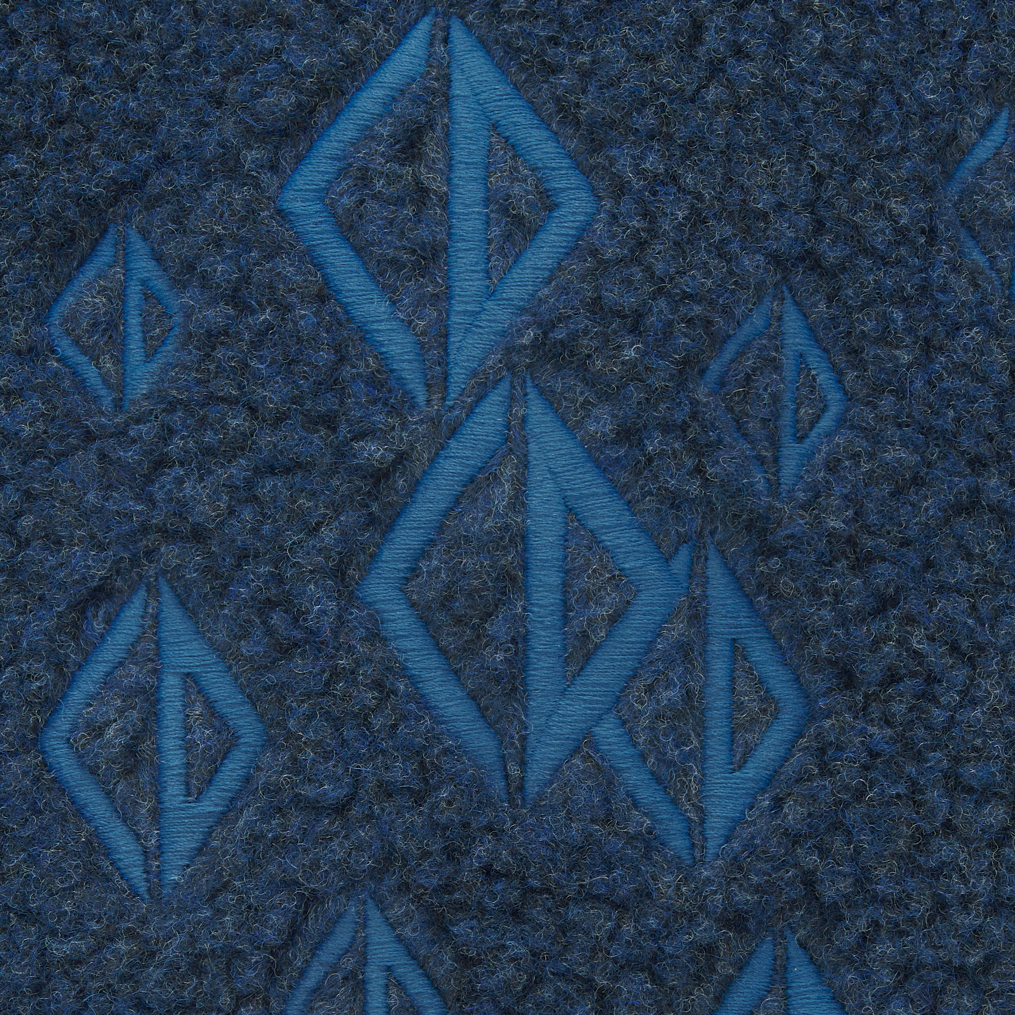 Kids' Jacket Navy Blue Fleece-Effect Bouclé Embroidered with Cascade of ...