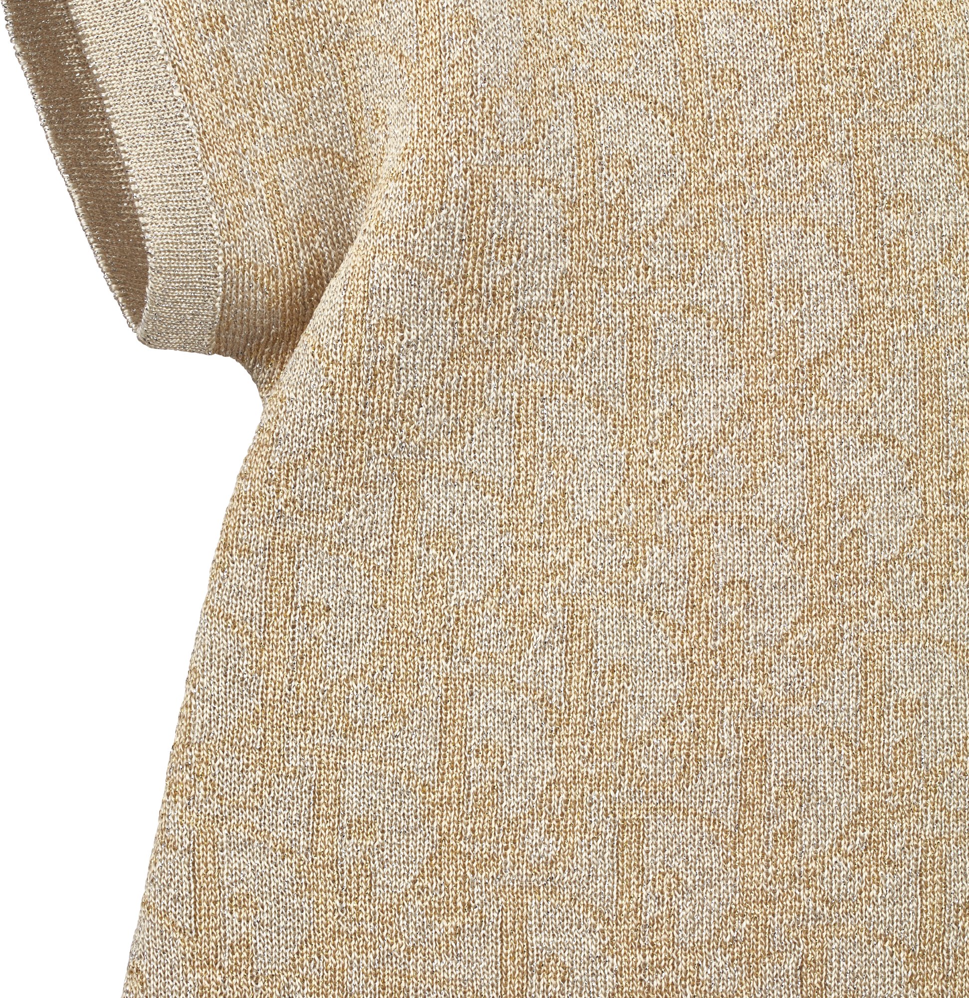 Baby A-Line Dress Metallic Gold-Tone Dior Oblique Knit-Blend Jacquard ...