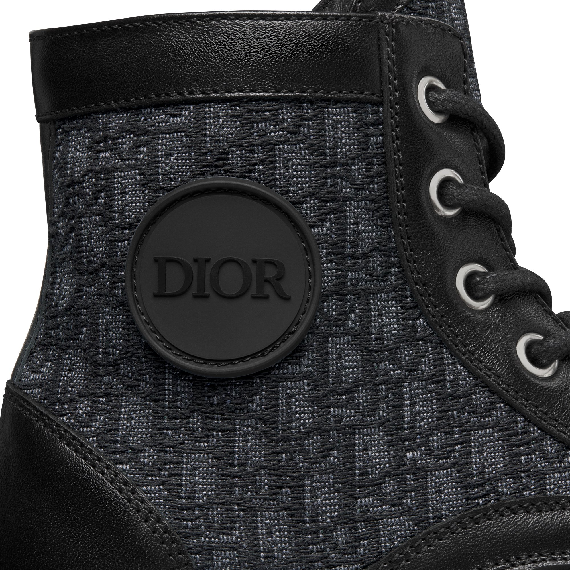 Kids' Dior Explorer Ankle Boot Black Smooth Calfskin and Dior Oblique ...