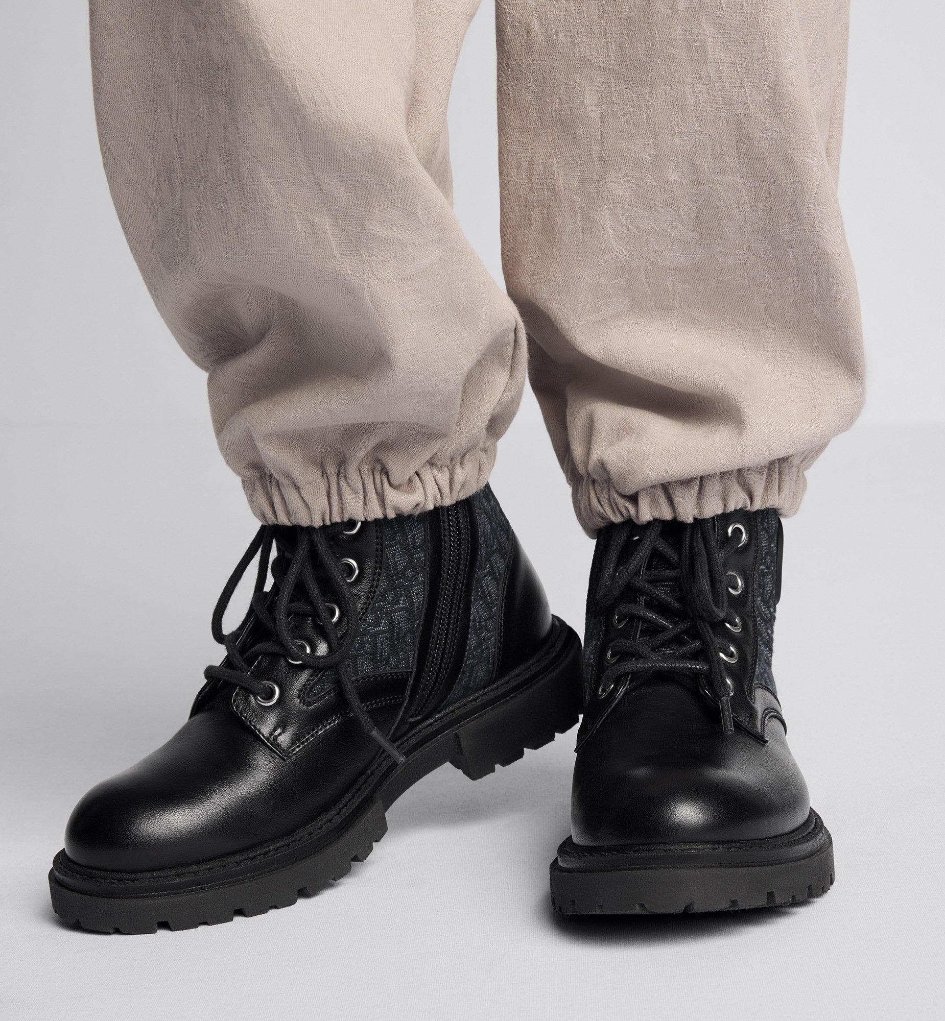 Kids' Dior Explorer Ankle Boot Black Smooth Calfskin and Dior Oblique ...