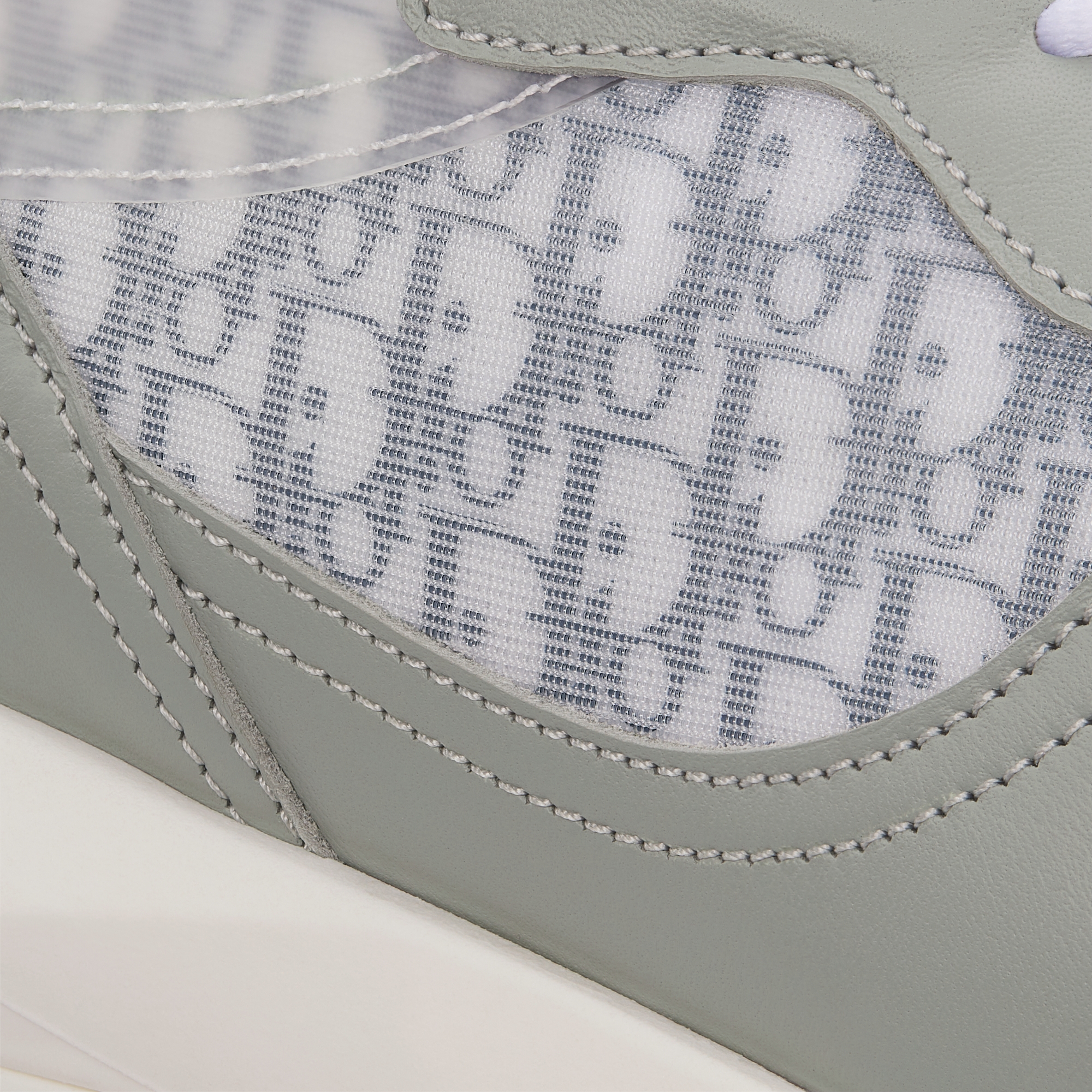 Kids' B25 Runner Sneaker Gray Smooth Calfskin and Black and White Dior ...