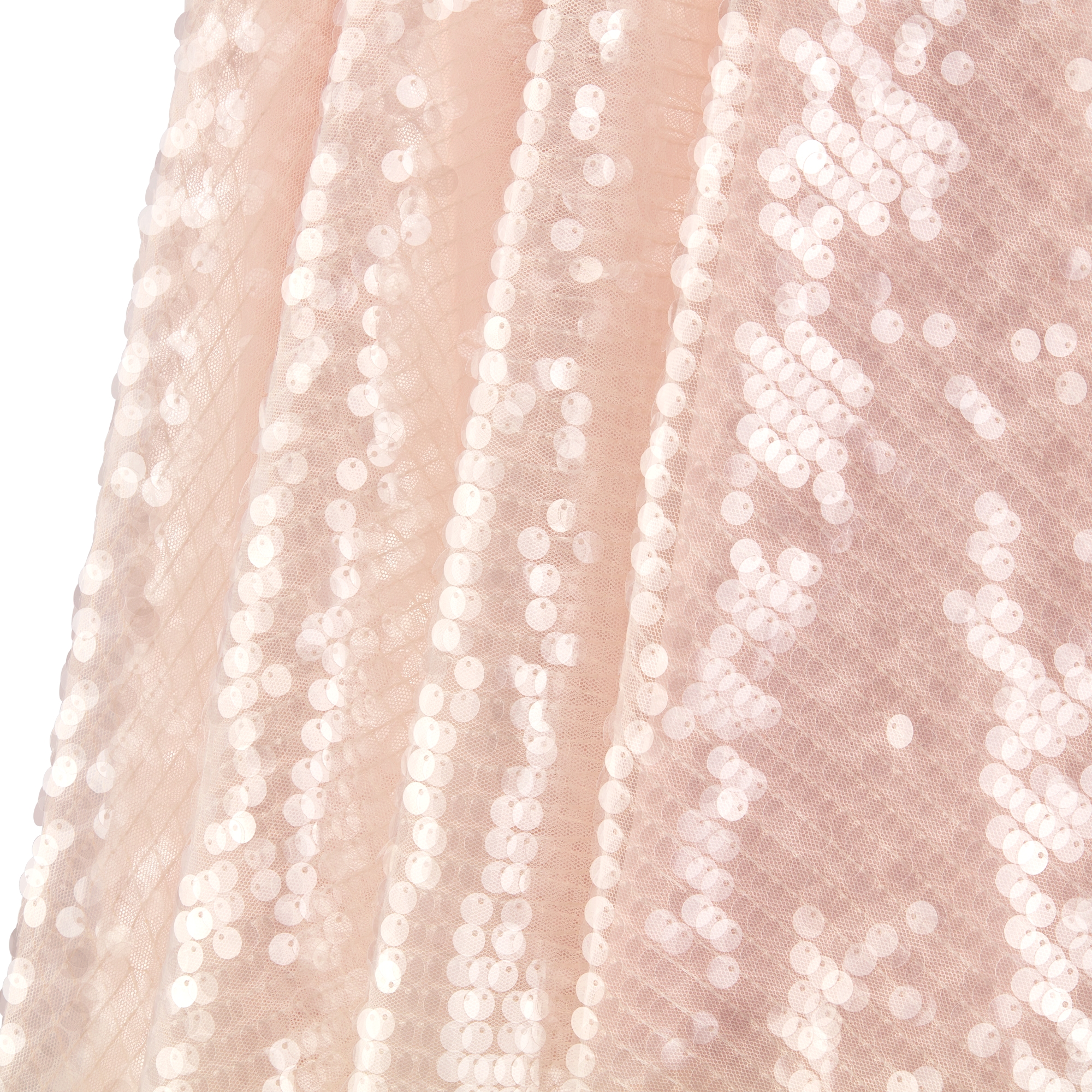Kids' Long Dress Pale Pink Tulle Embroidered with Sequins | DIOR
