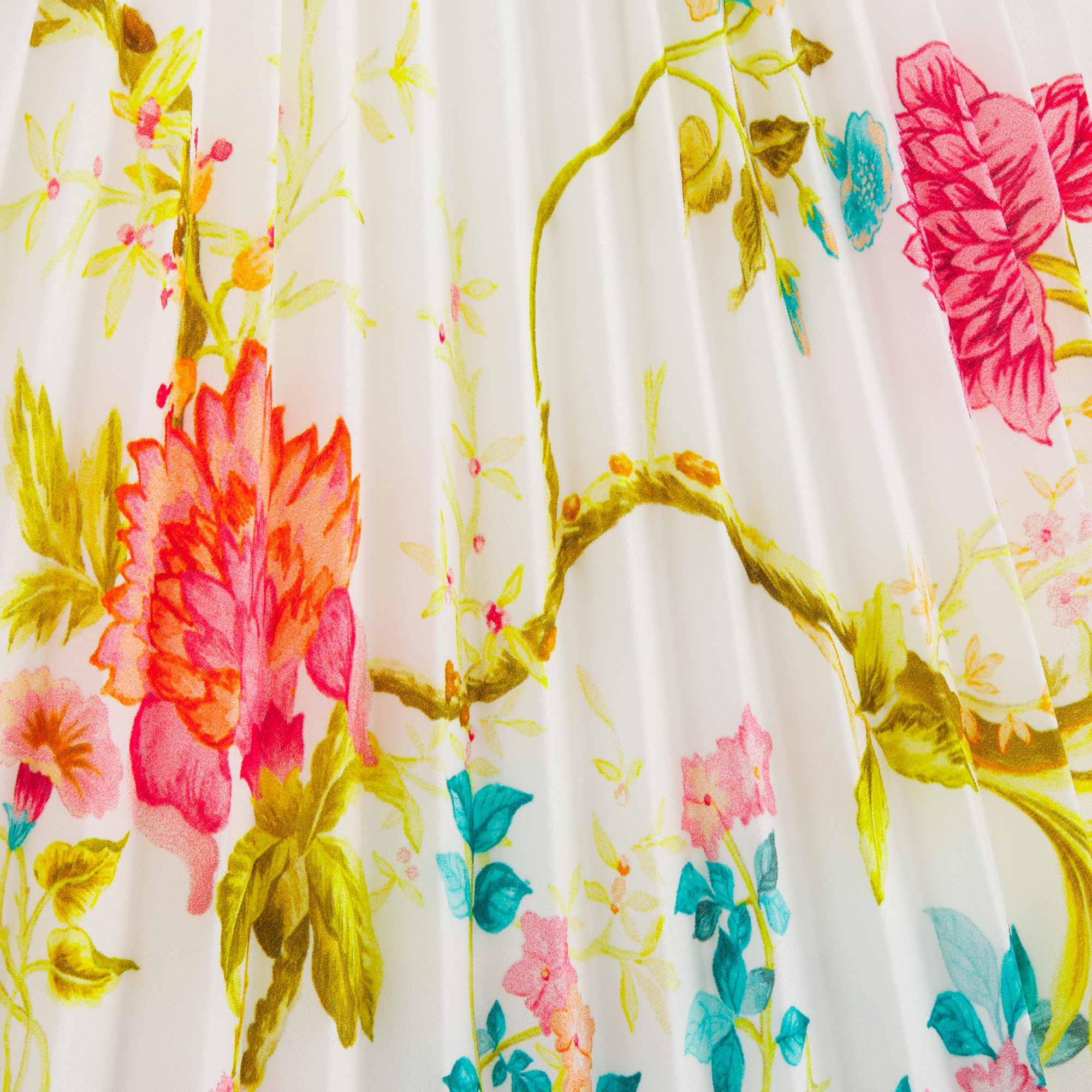 Abito svasato per neonate Chiffon plissettato color avorio con motivo ...