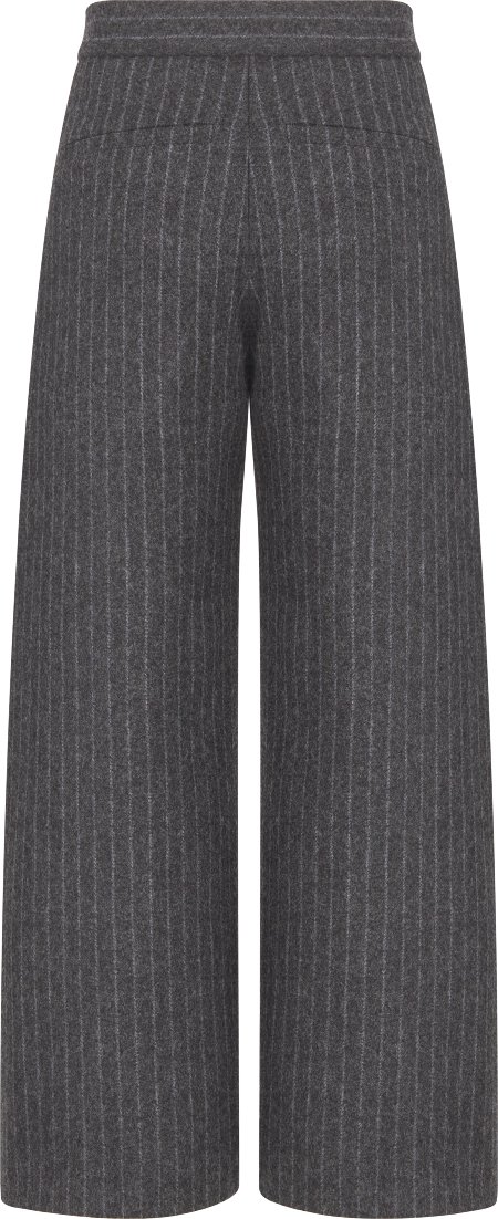 Kids' Wide-Leg Pants Anthracite Gray Wool Flannel with Heathered Gray ...