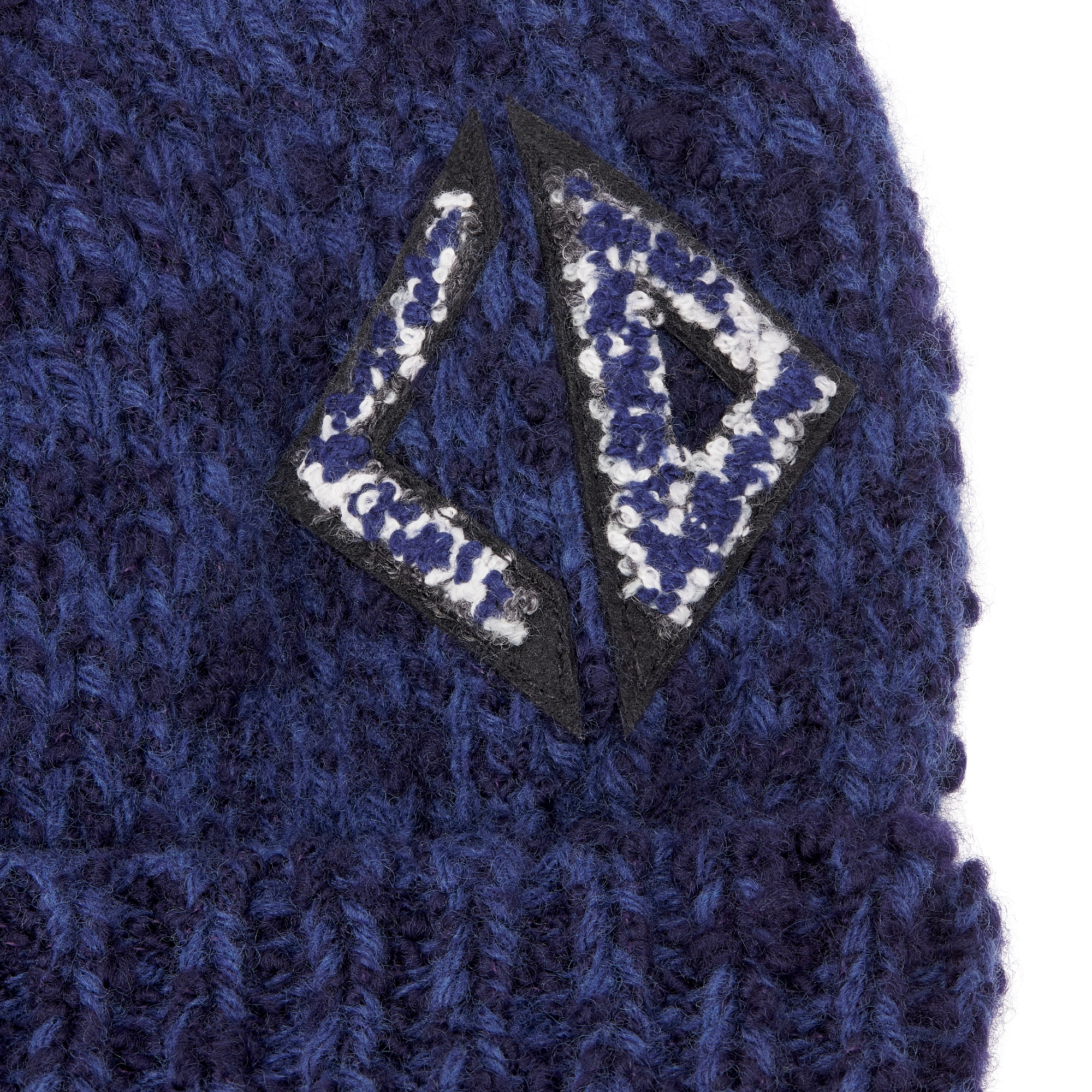 Bonnet enfant Maille de laine moulinée bleu marine | DIOR