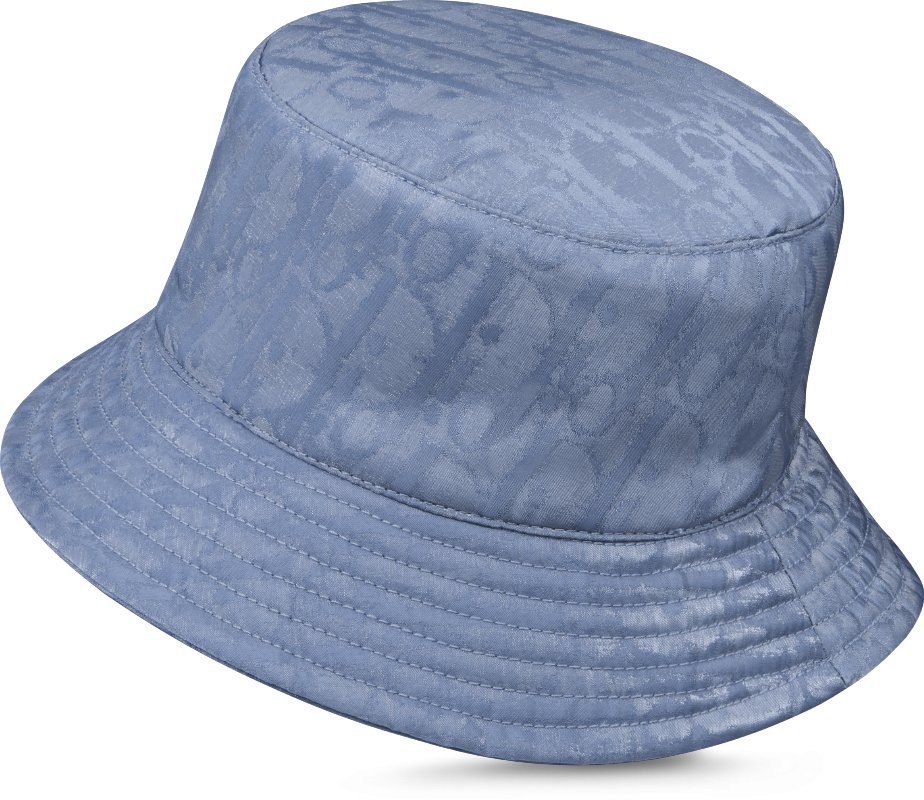 Baby Bucket Hat Gray-Blue Dior Oblique Water-Repellent Technical ...