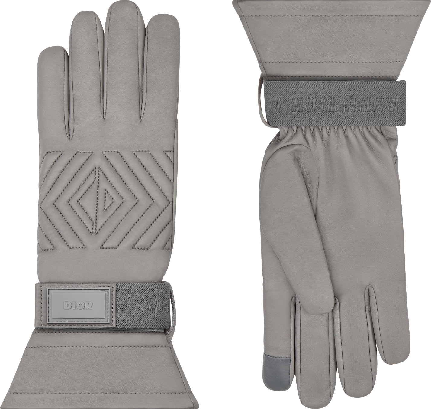 CD Diamond 장갑 Dior 그레이 스무스 양가죽 | DIOR