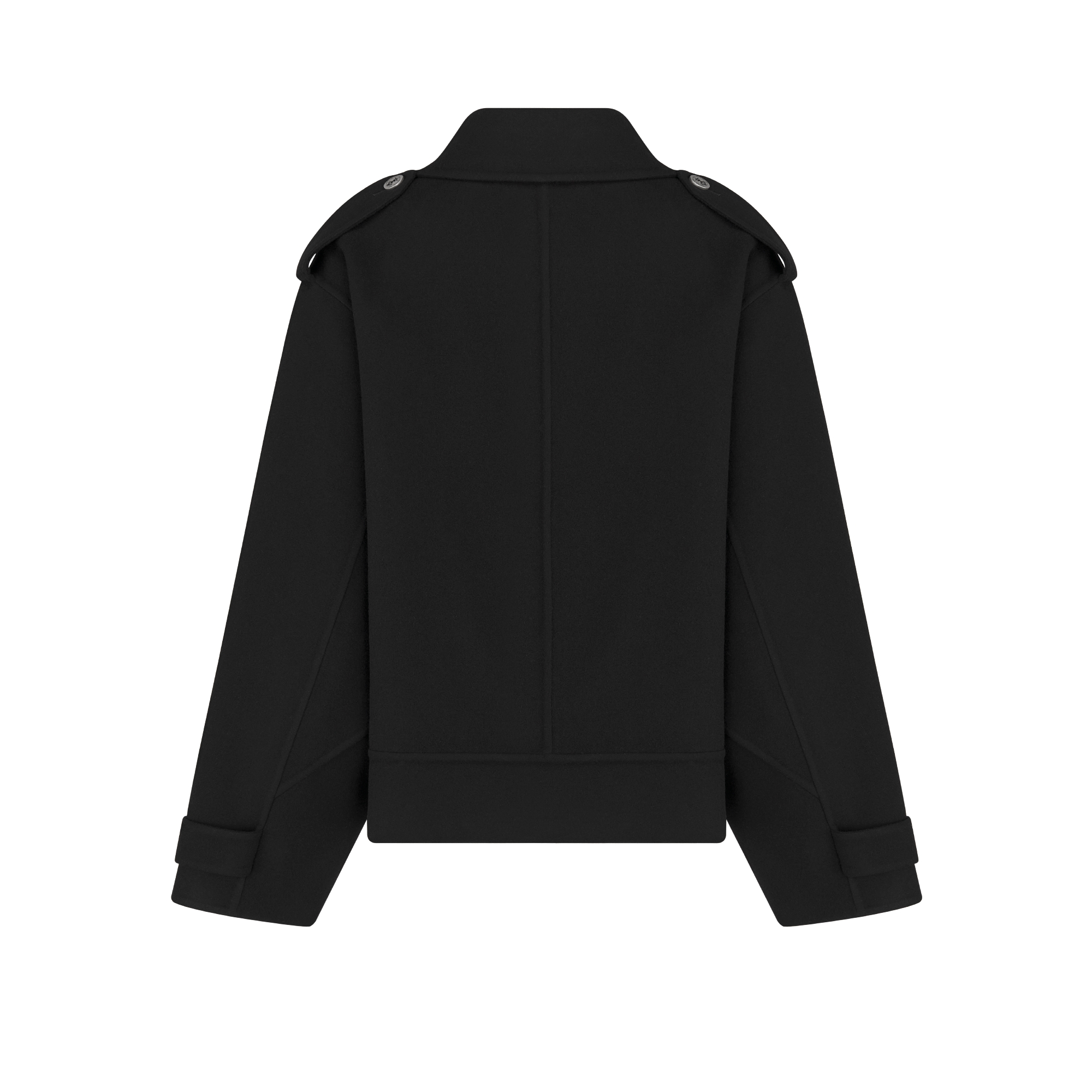 Oversized Belted Peacoat Black Double-Sided Wool and Cashmere | DIOR