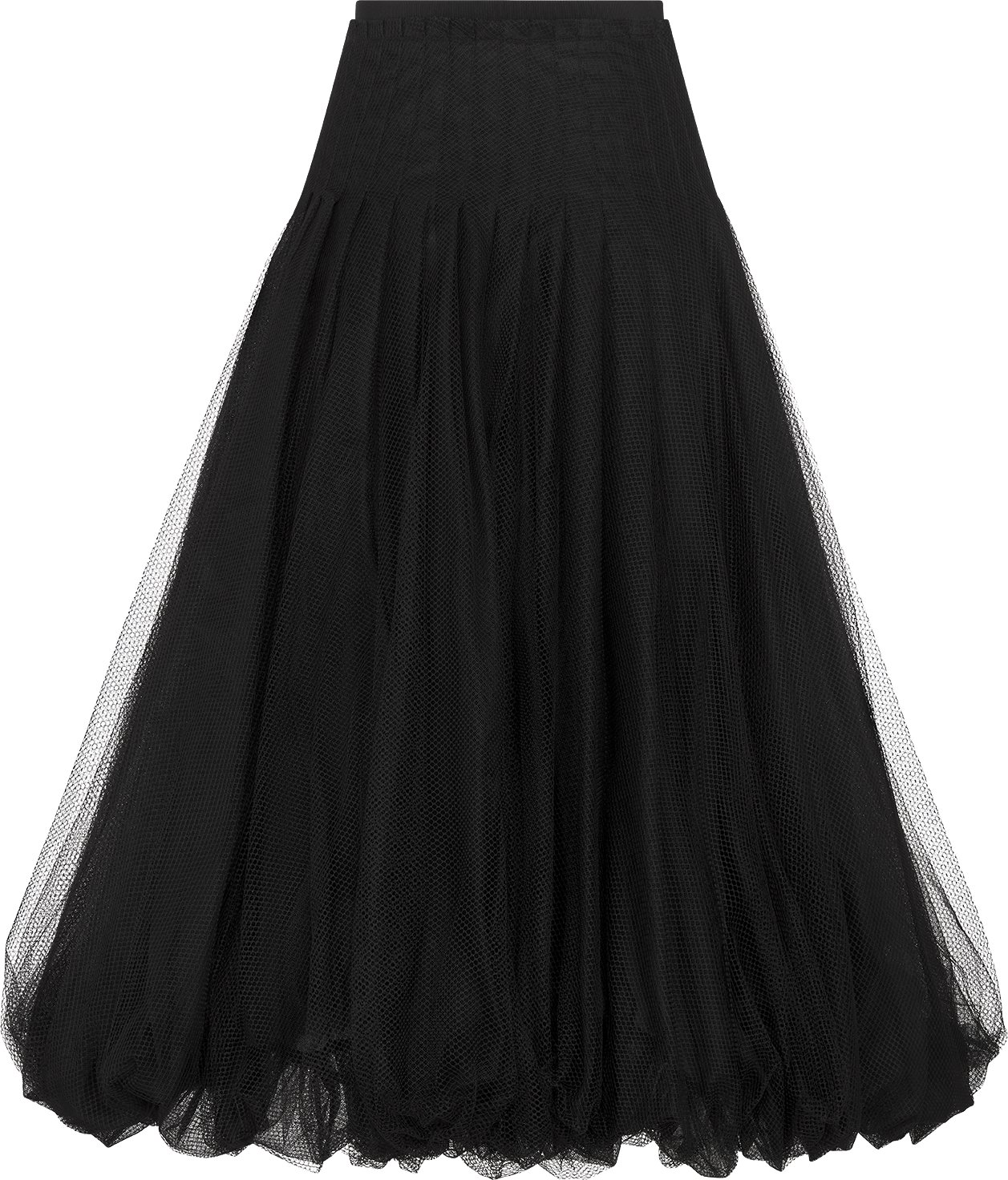 Mid-Length Balloon Skirt Black Tulle | DIOR