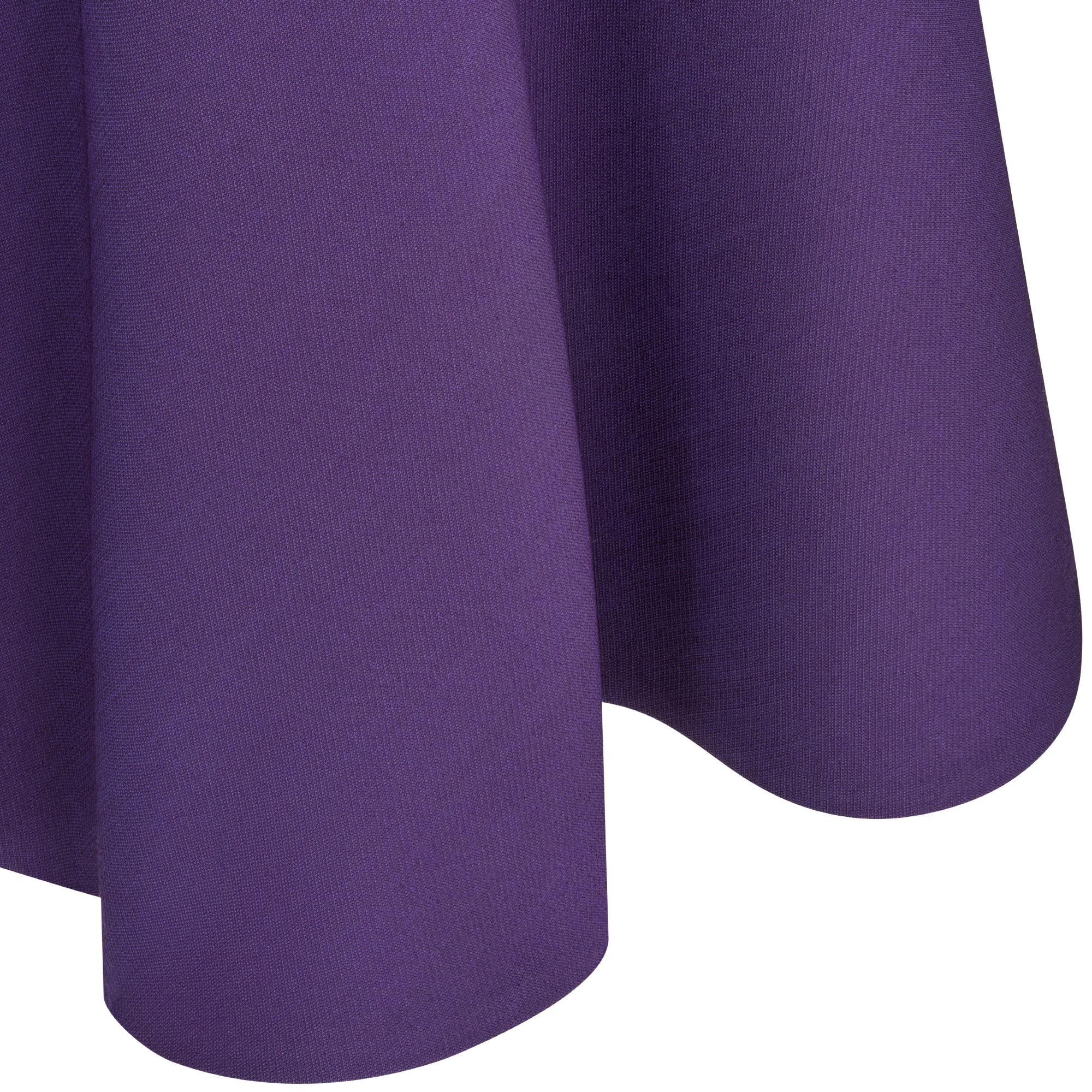 Flared Mid-Length Skirt Purple Wool and Silk | DIOR