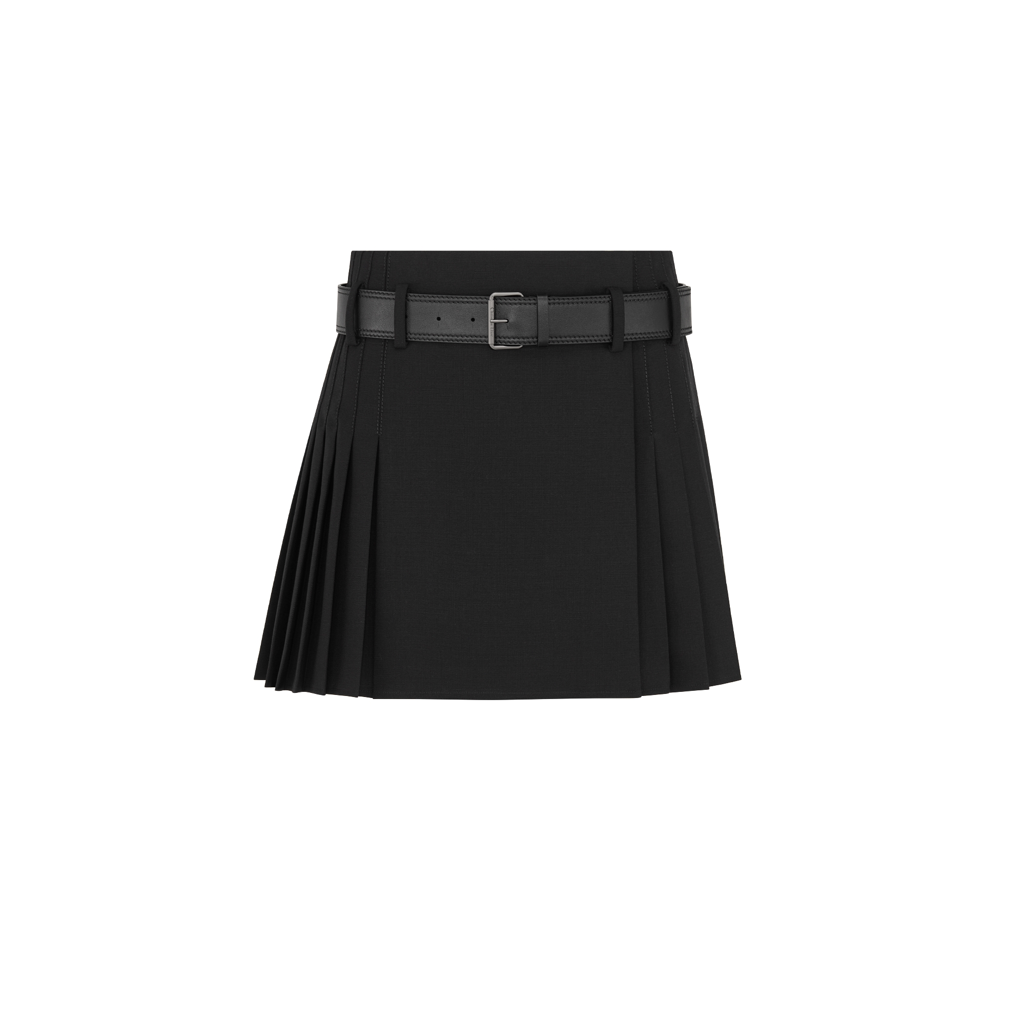 Belted Short Kilt Black Wool and Mohair | DIOR