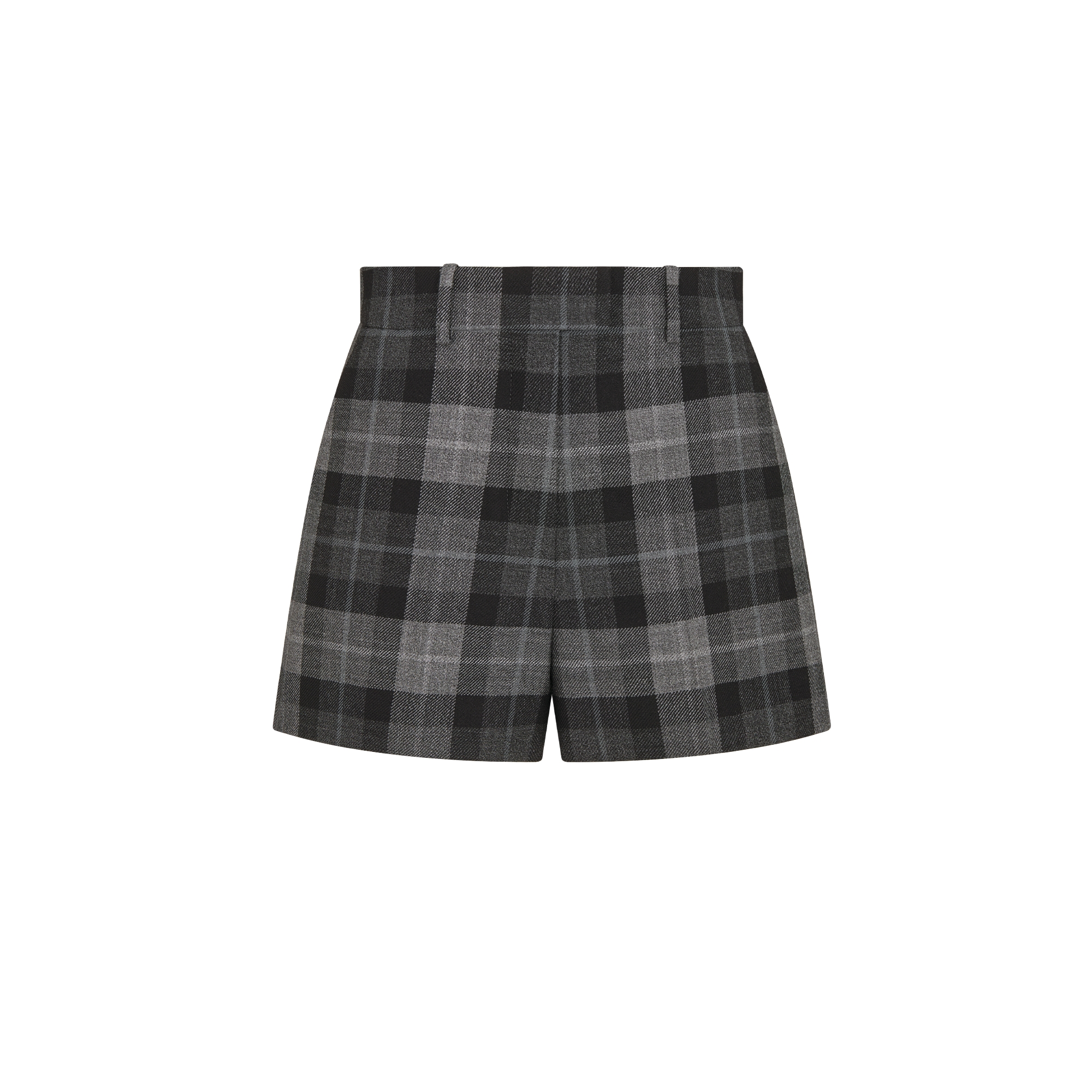 Shorts Gray and Black Check'n'Dior Virgin Wool | DIOR