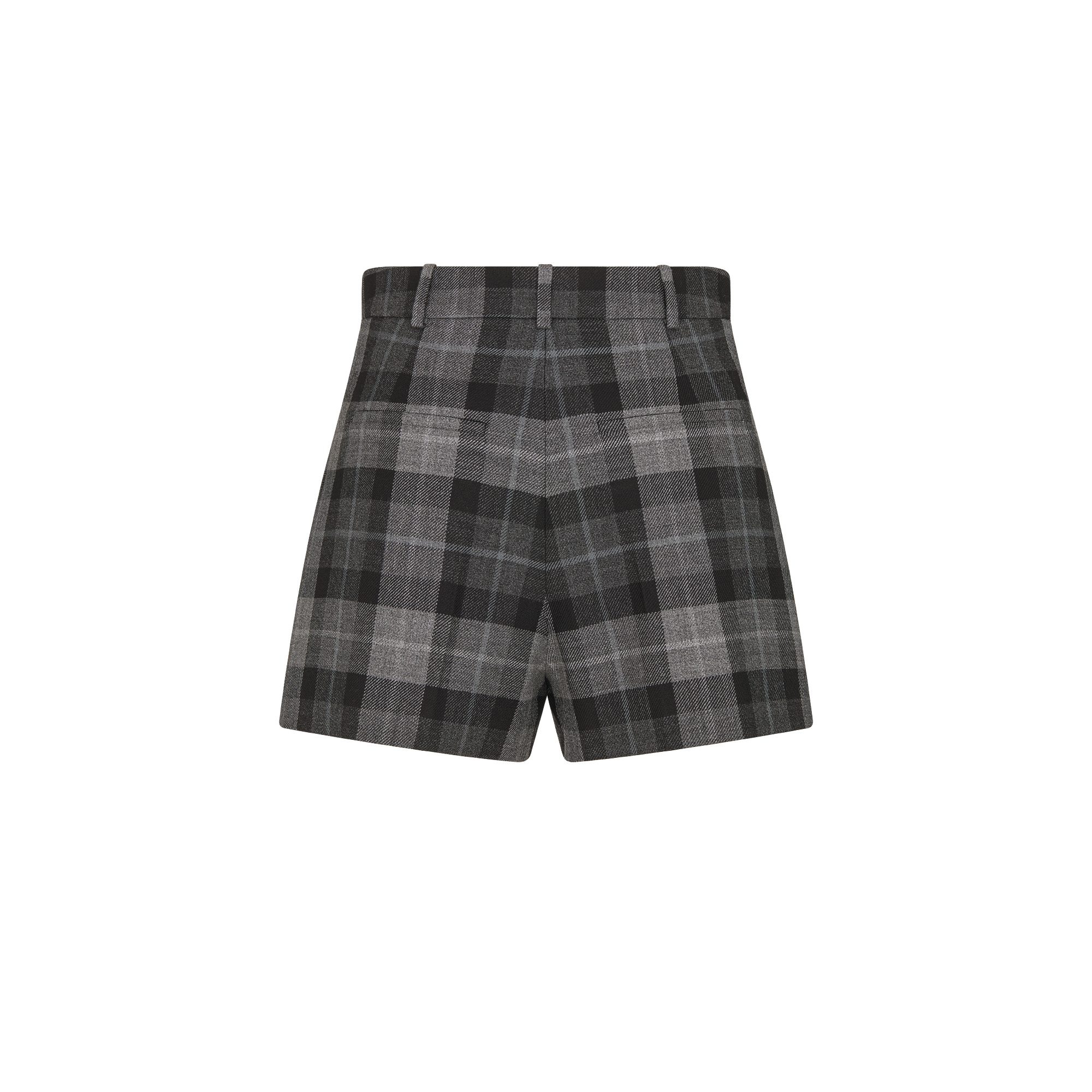 Short Laine vierge à motif Check'n'Dior gris et noir | DIOR