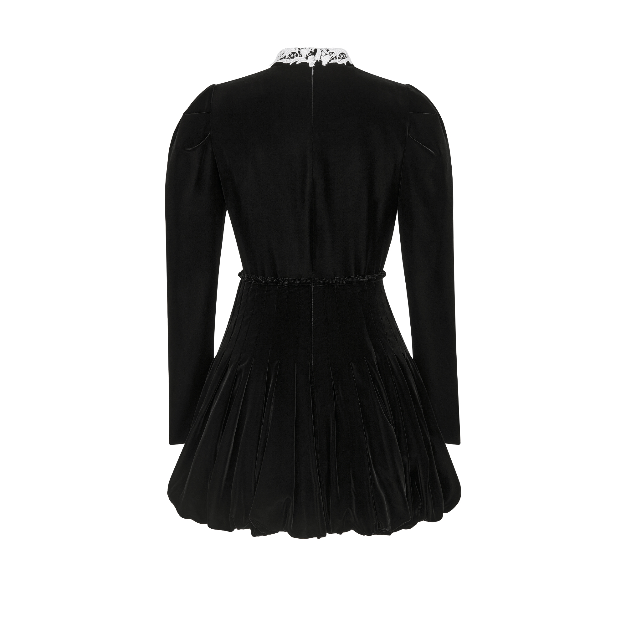 Short Flared Dress Black Technical Velvet | DIOR