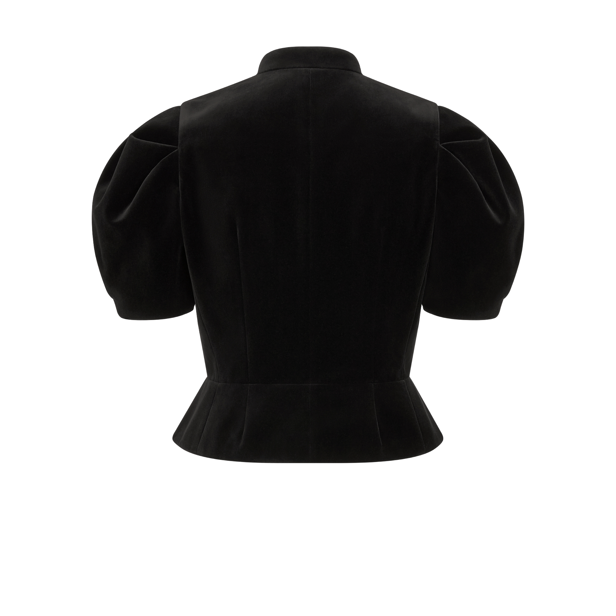 Fitted Short-Sleeved Jacket Black Cotton Velvet | DIOR