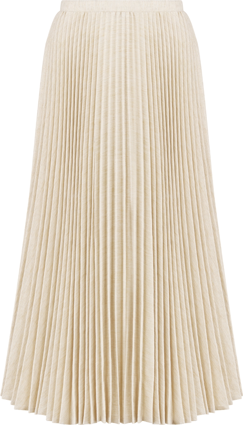 Dior Or Mid-Length Pleated Skirt Gold-Tone Cotton-Blend Denim | DIOR