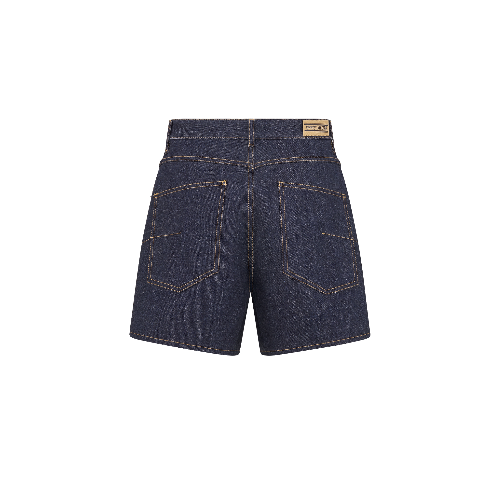 Short Denim de algodão cru azul com interior Dior Oblique | DIOR