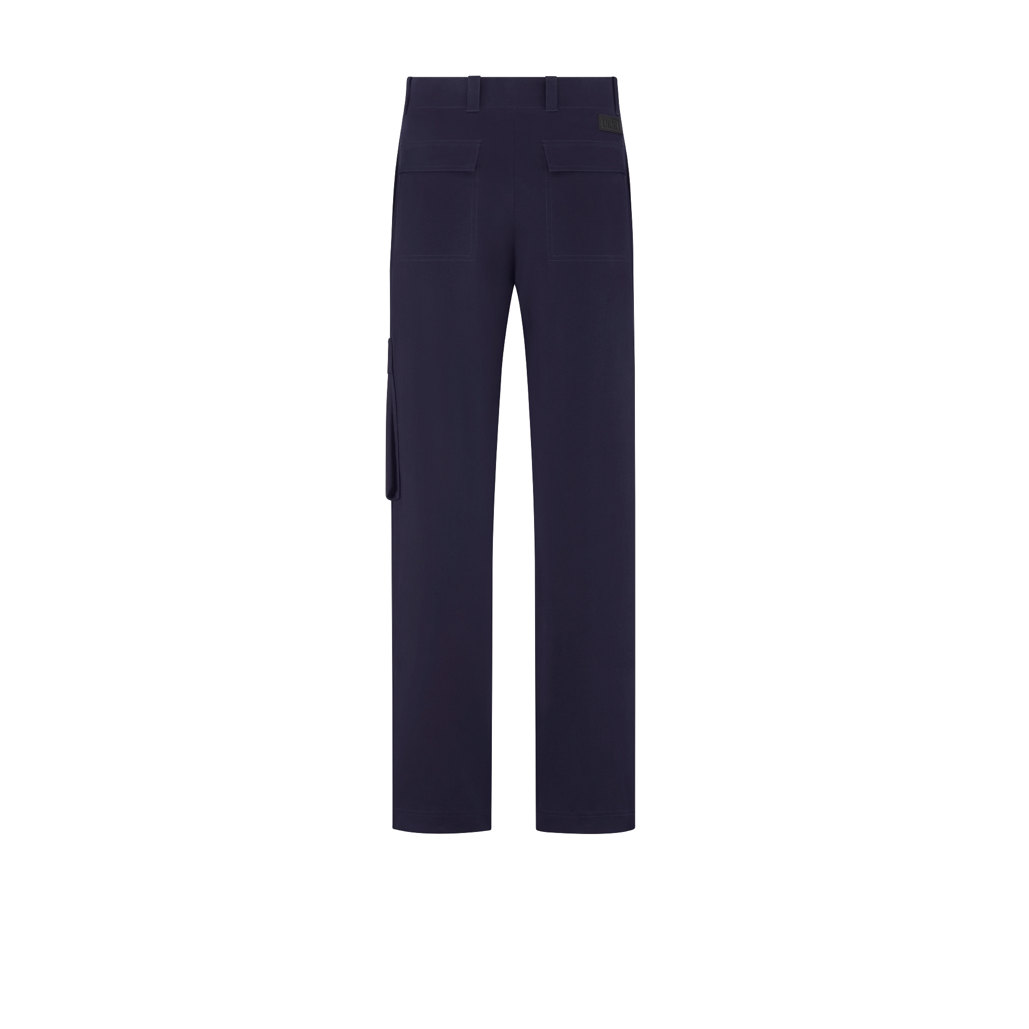Dior Patch Cargo Pants Navy Blue Cotton-Blend Gabardine | DIOR