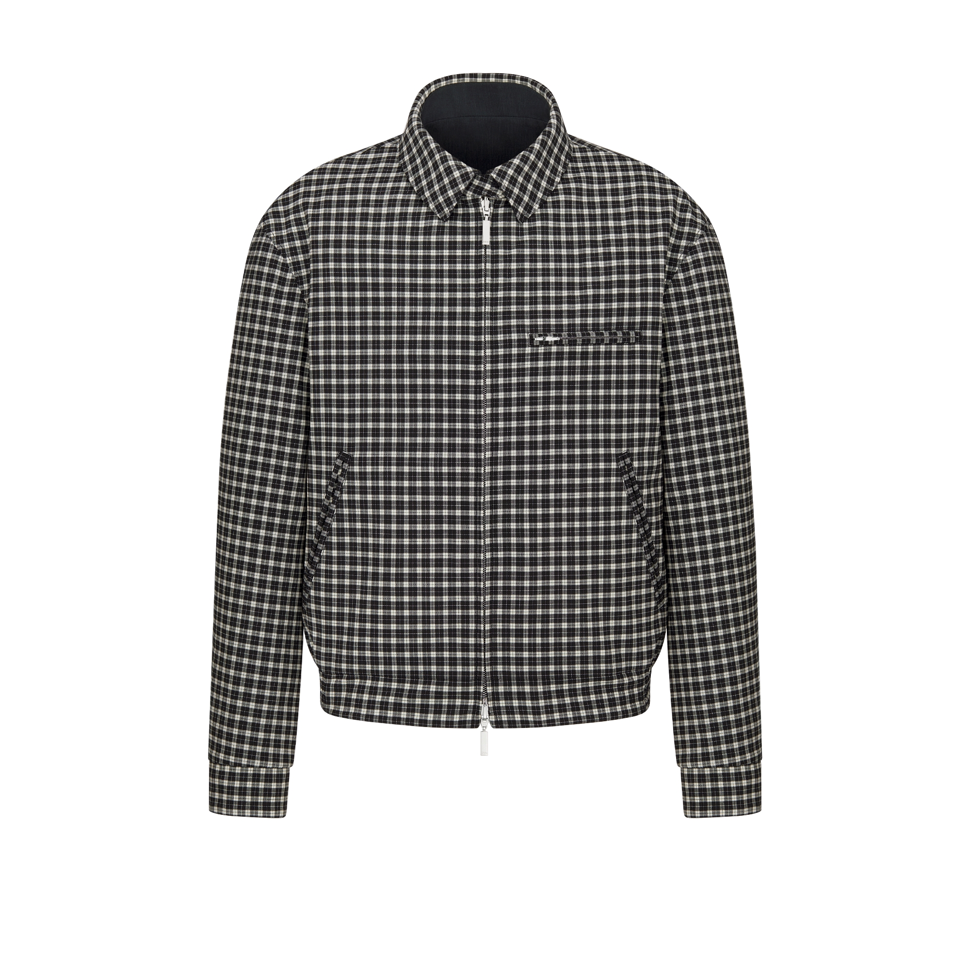 Reversible Zipped Jacket Blue Virgin Wool | DIOR