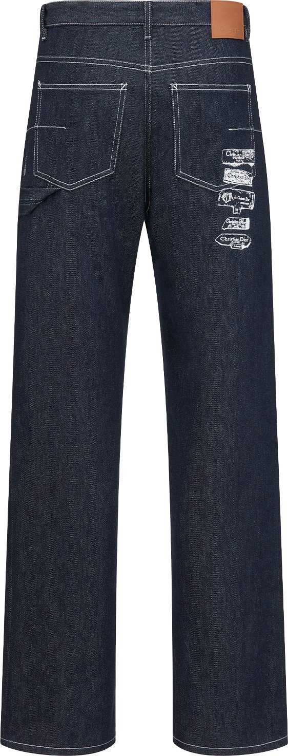 Dior Archives Labels Heritage Jeans Blue Cotton Denim | DIOR