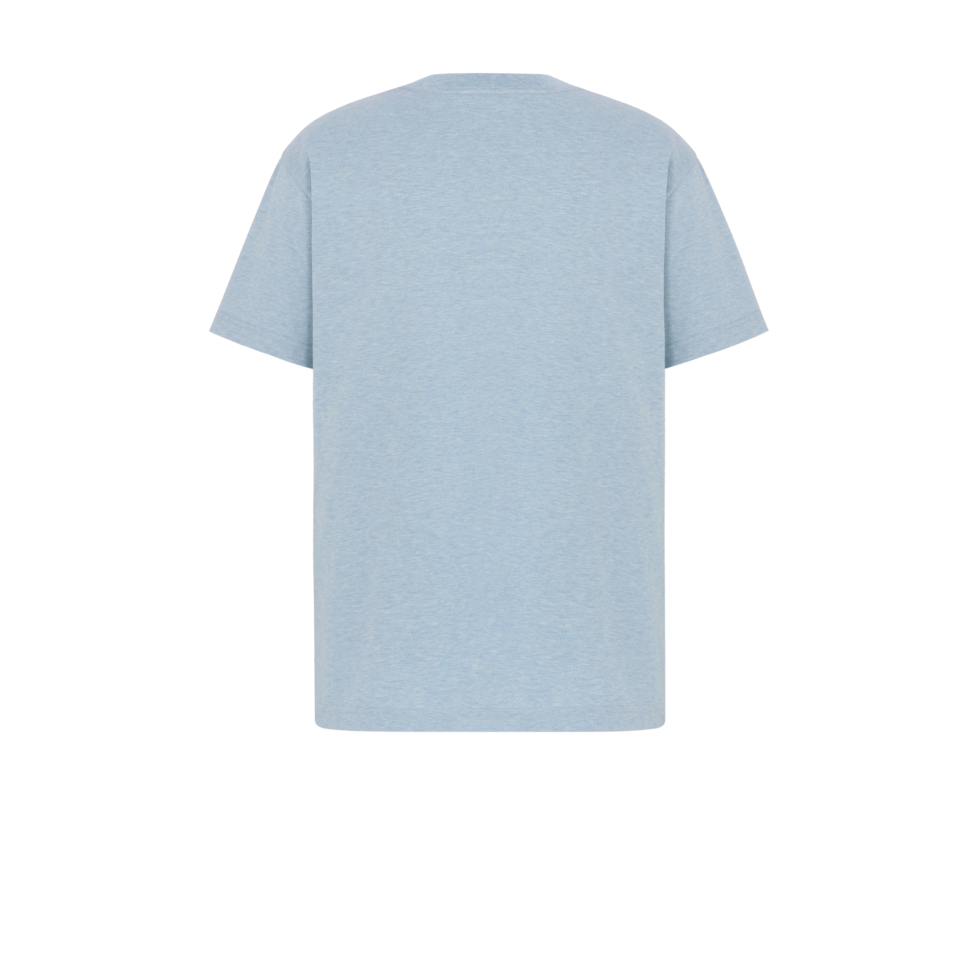 Dior Archives Labels T-Shirt, Relaxed Fit Blue Cotton Jersey | DIOR