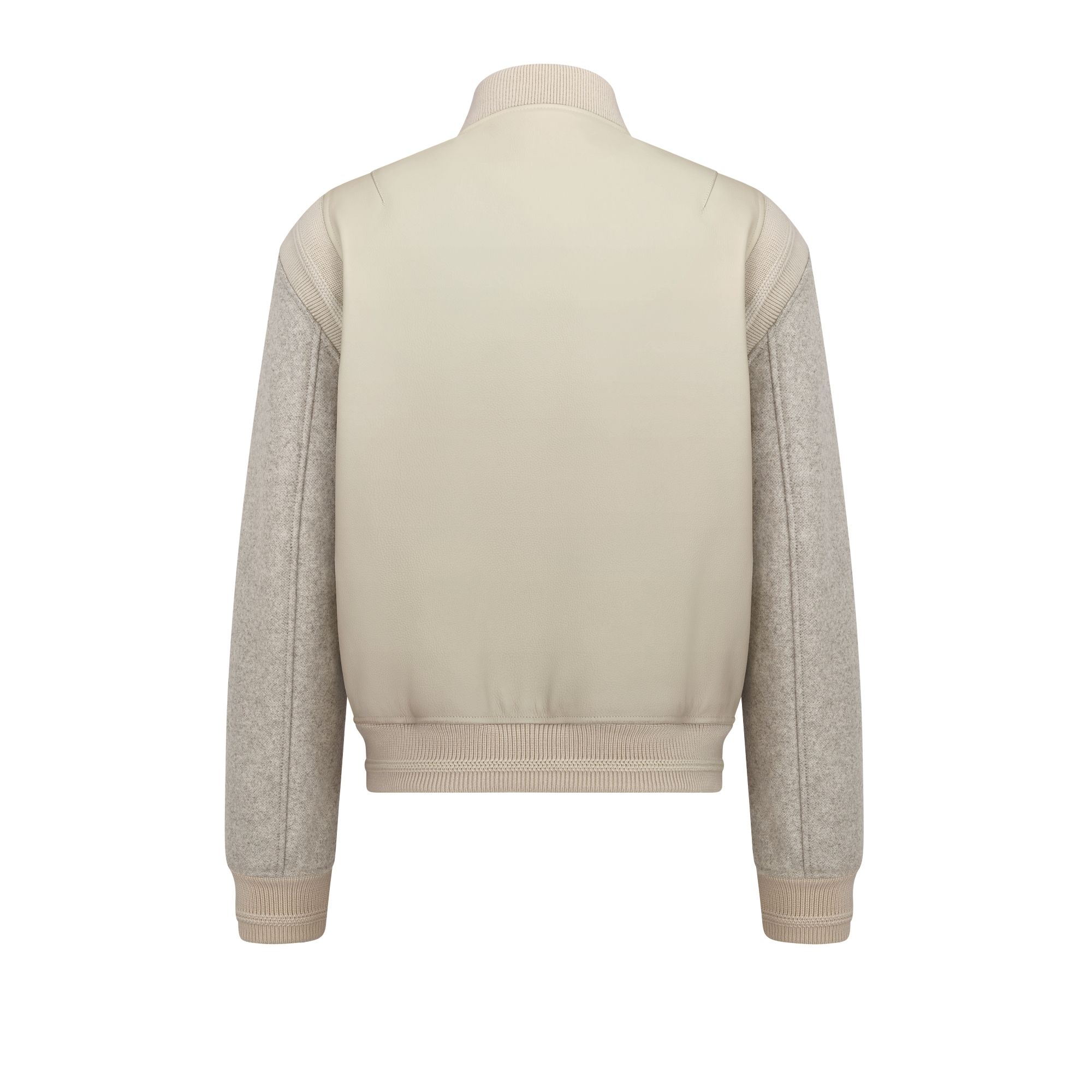 Collegejack met CD Icon Beige rundleer | DIOR