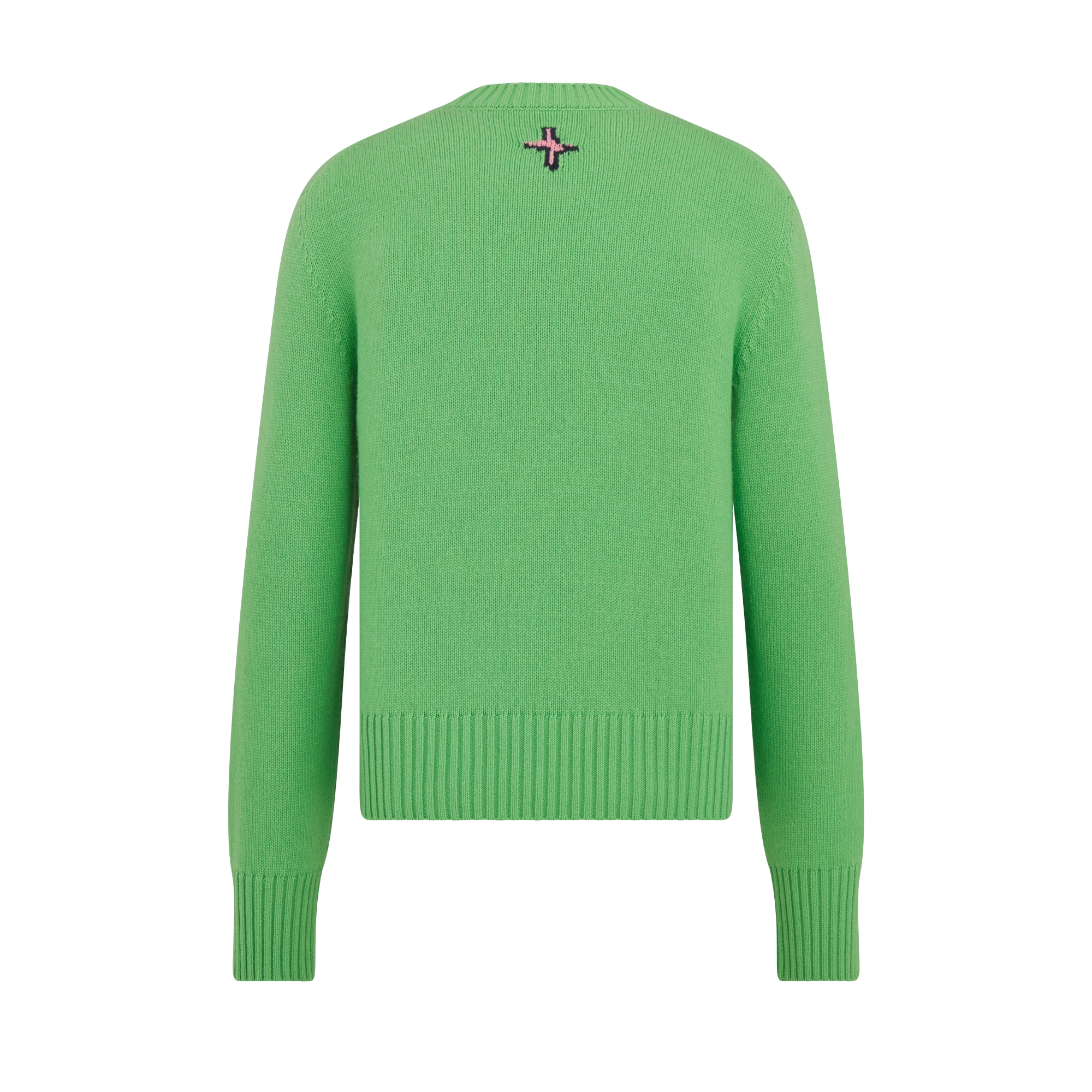 DIOR AND LEWIS HAMILTON Sweater Green Virgin Wool and Cashmere Intarsia ...