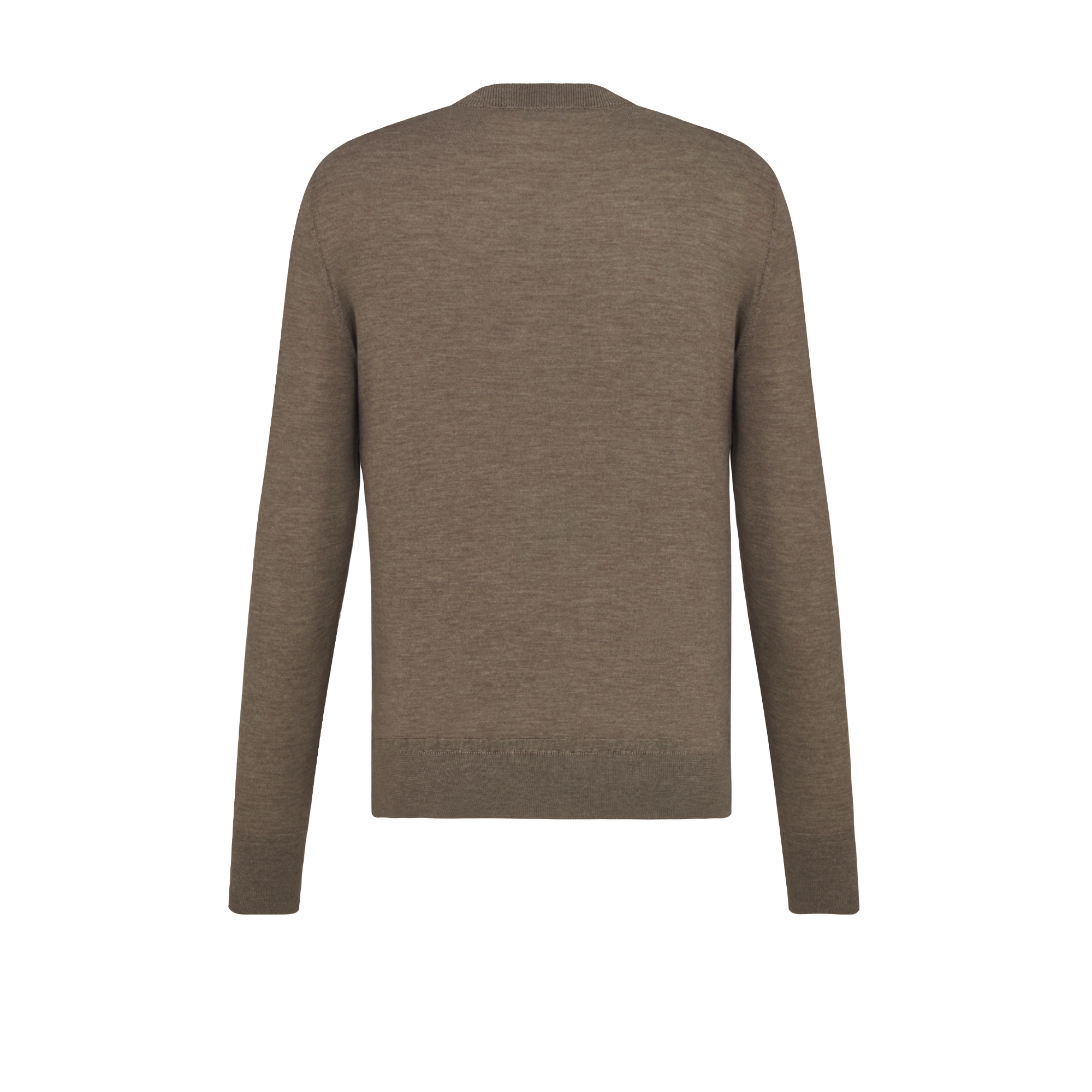 CD Icon Round Neck Sweater Brown Cashmere Jersey | DIOR