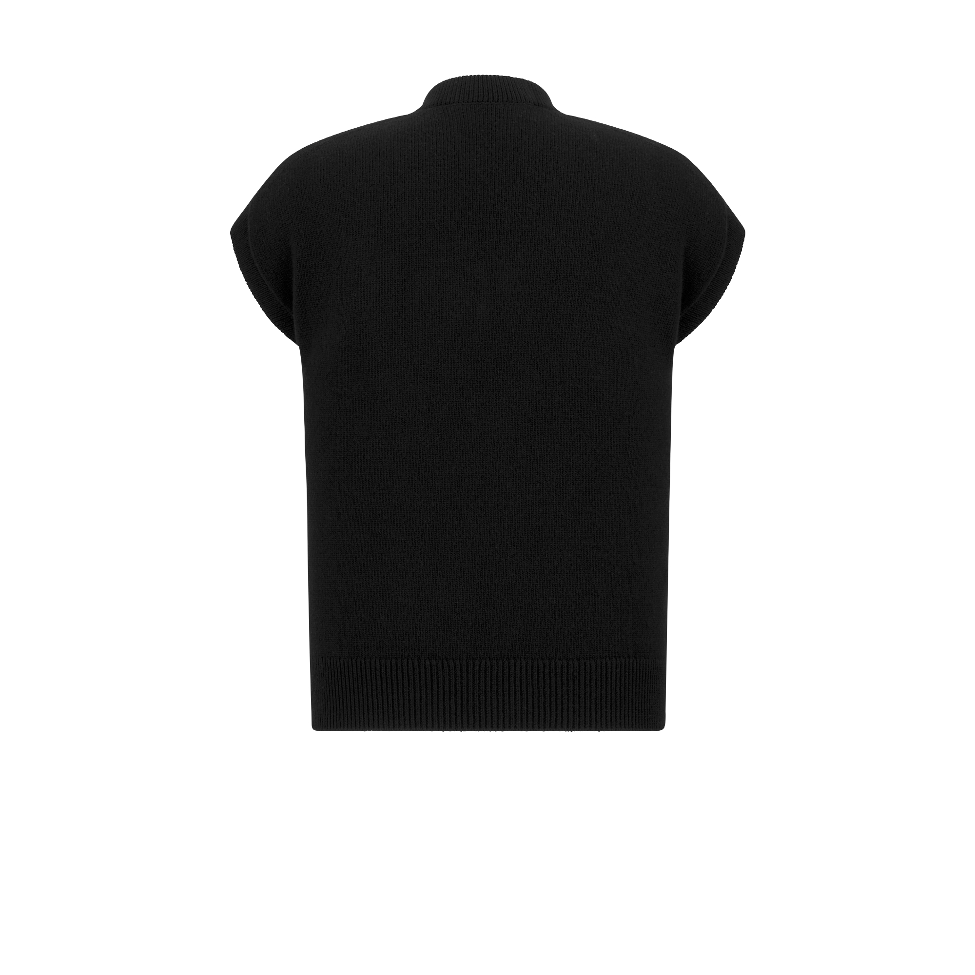 Dior Archives Labels Sweater Vest Black Virgin Wool Jersey | DIOR