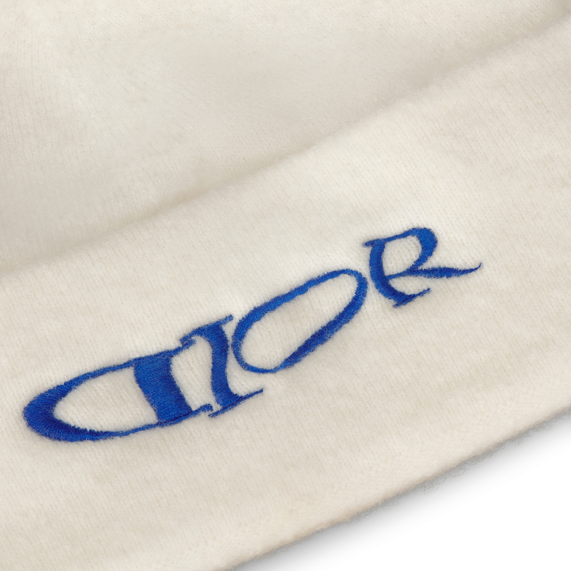 DIOR AND LEWIS HAMILTON Beanie Ecru Wool- and Cashmere-Blend Knit | DIOR