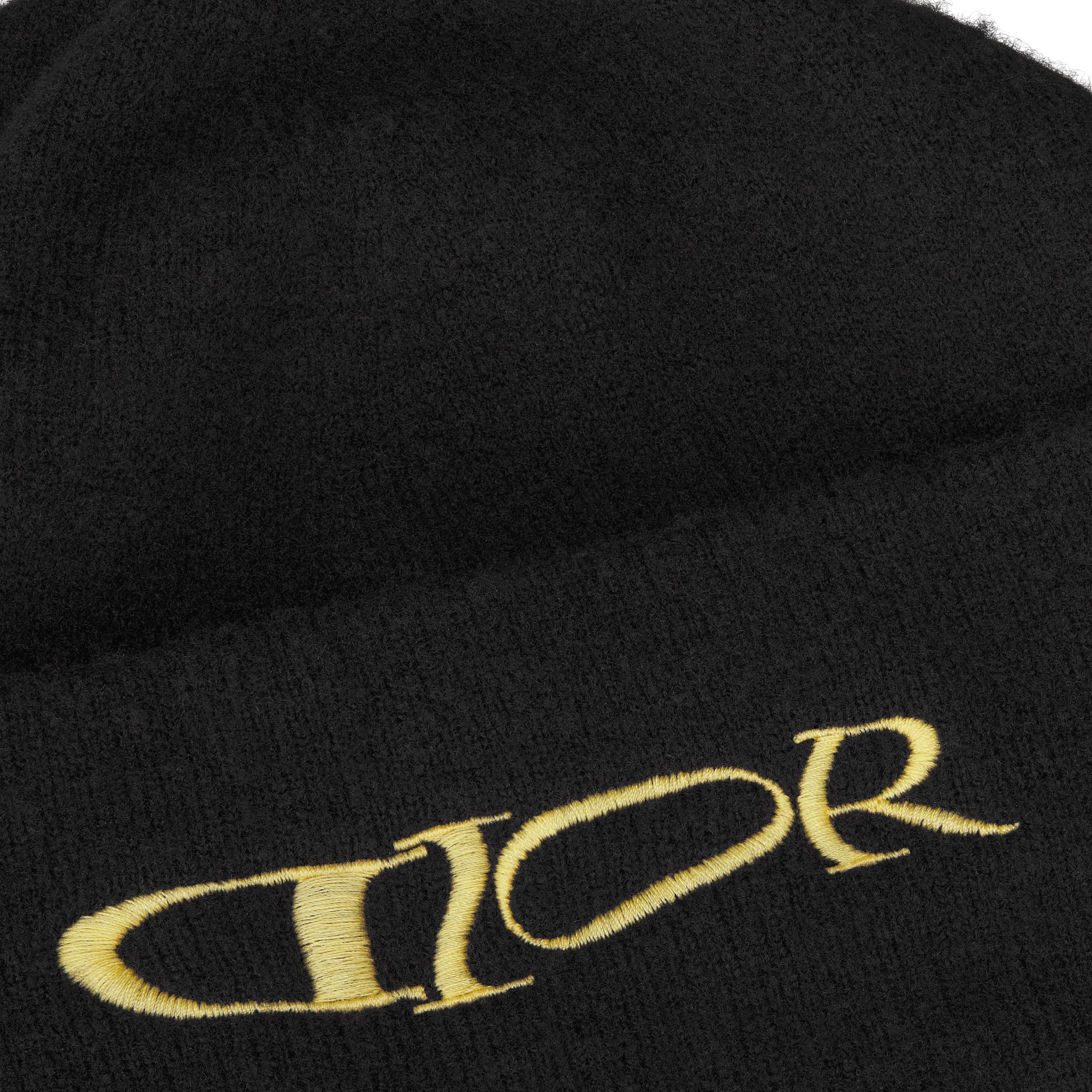 DIOR AND LEWIS HAMILTON Beanie Black Wool and Cashmere-Blend Knit | DIOR