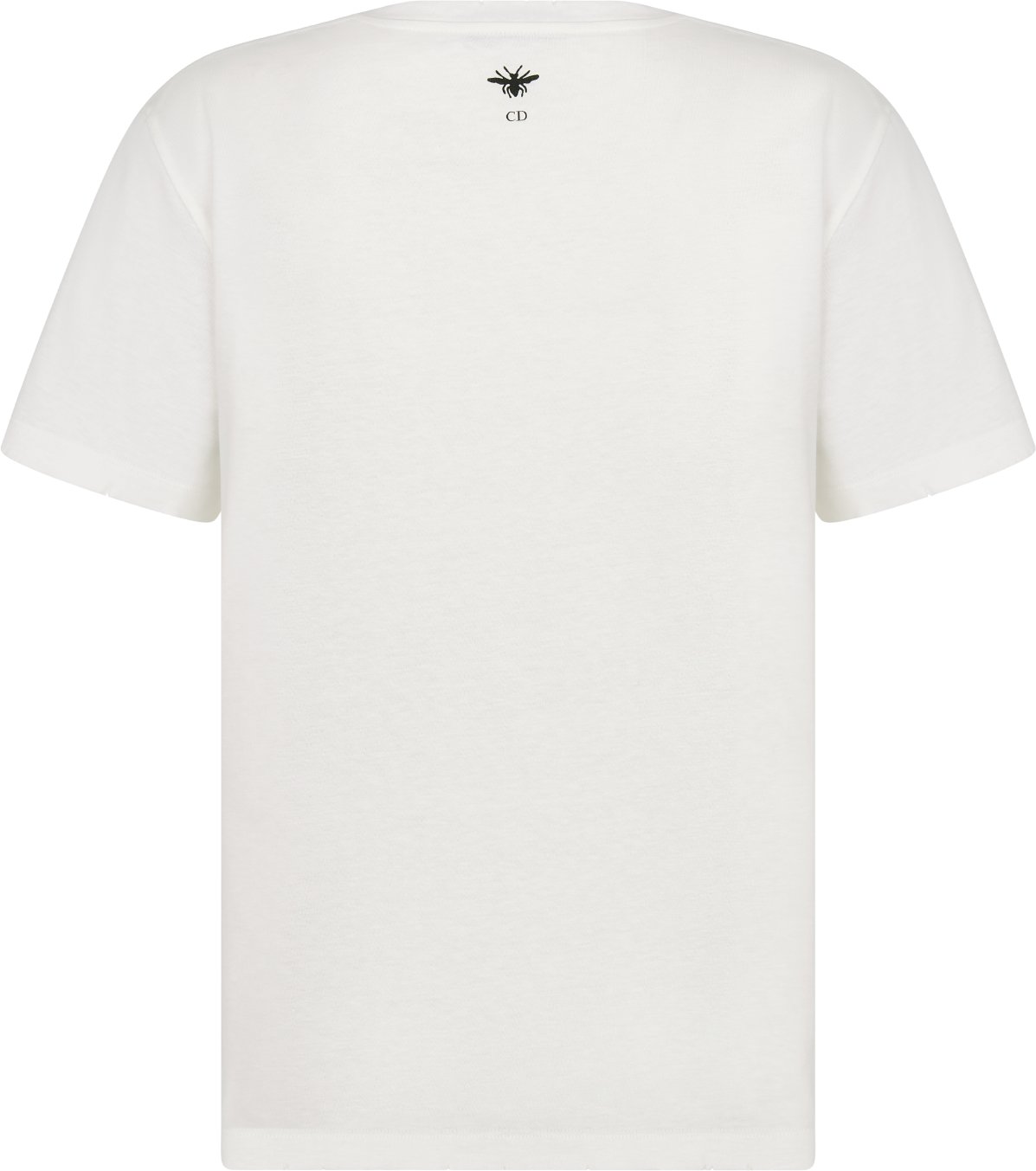 Embroidered T-Shirt White Cotton and Linen Jersey with Black Dior ...