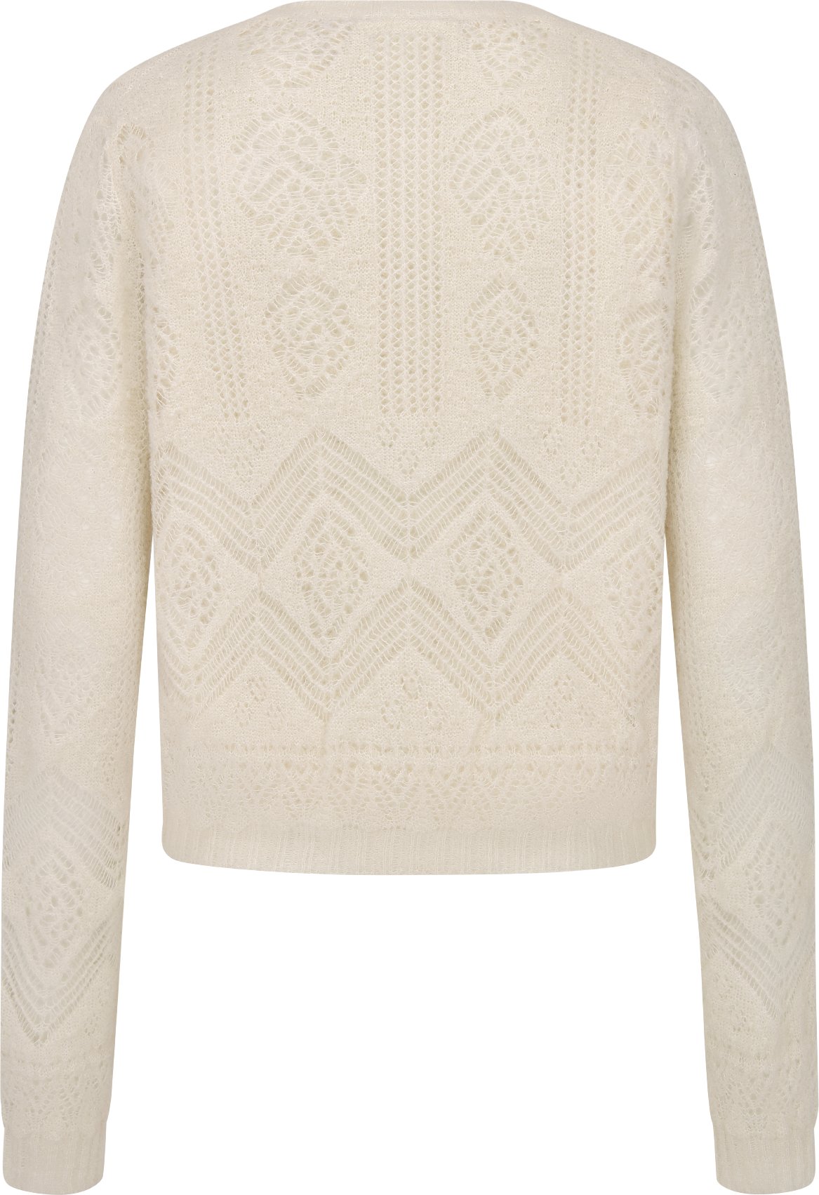 Twinset Ecru Virgin Wool, Cashmere and Silk Openwork Knit | DIOR