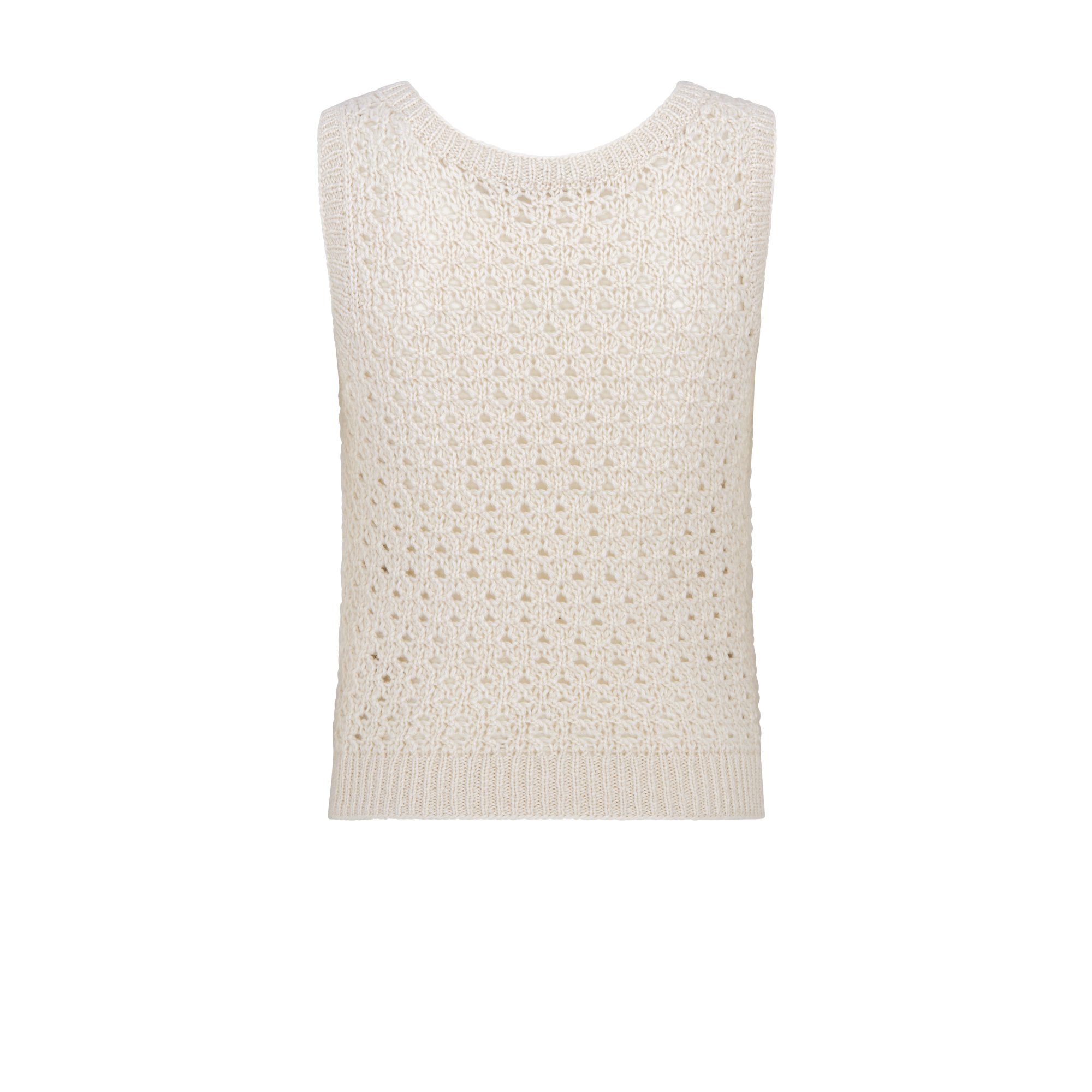 Twinset Ecru Cashmere and Mohair Openwork Knit | DIOR