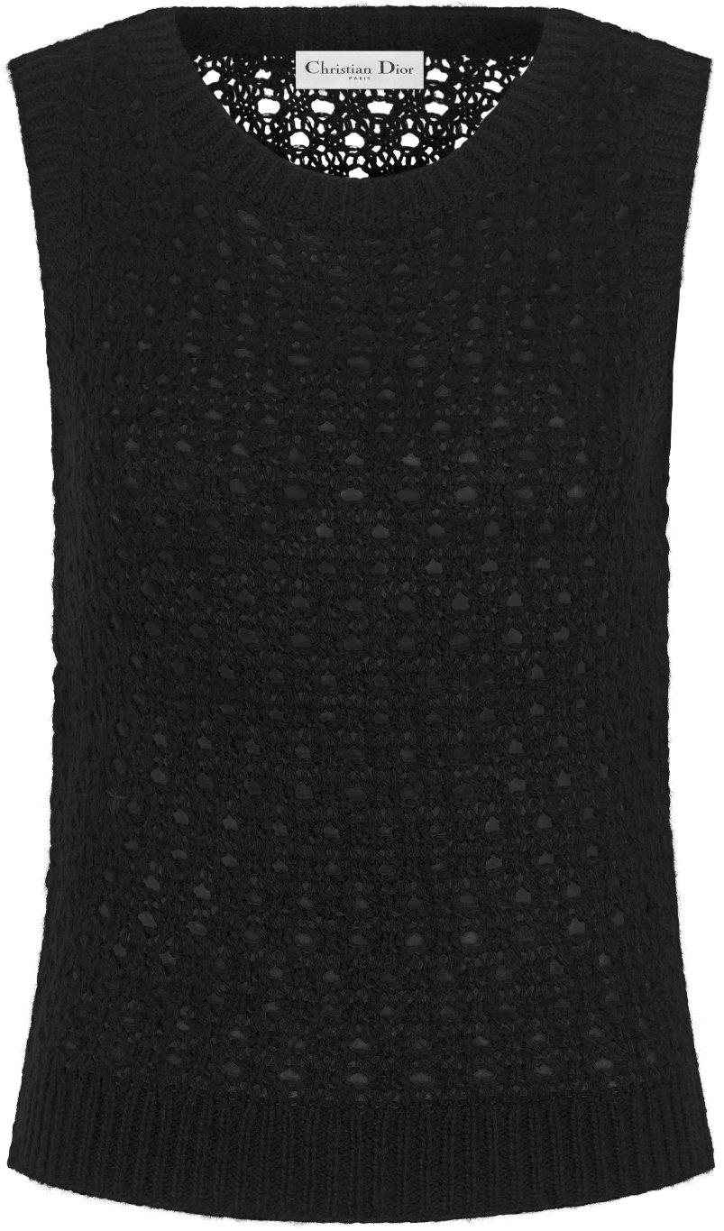 Twinset Black Cashmere and Mohair Openwork Knit | DIOR