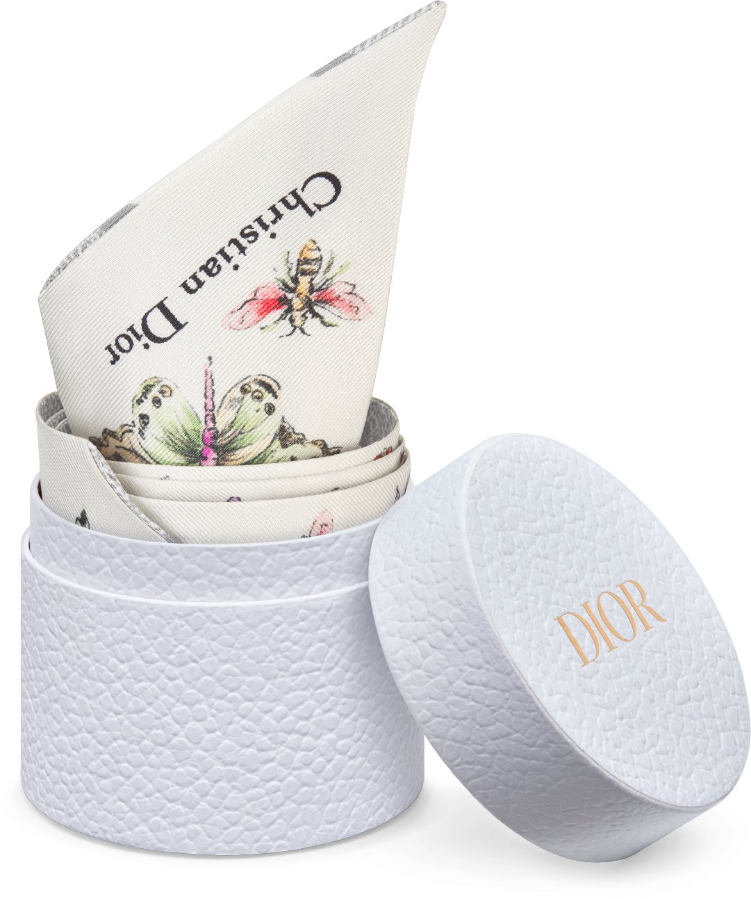 Dior Cabinet de Curiosités Mitzah Scarf Ivory and Gray Multicolor Silk ...