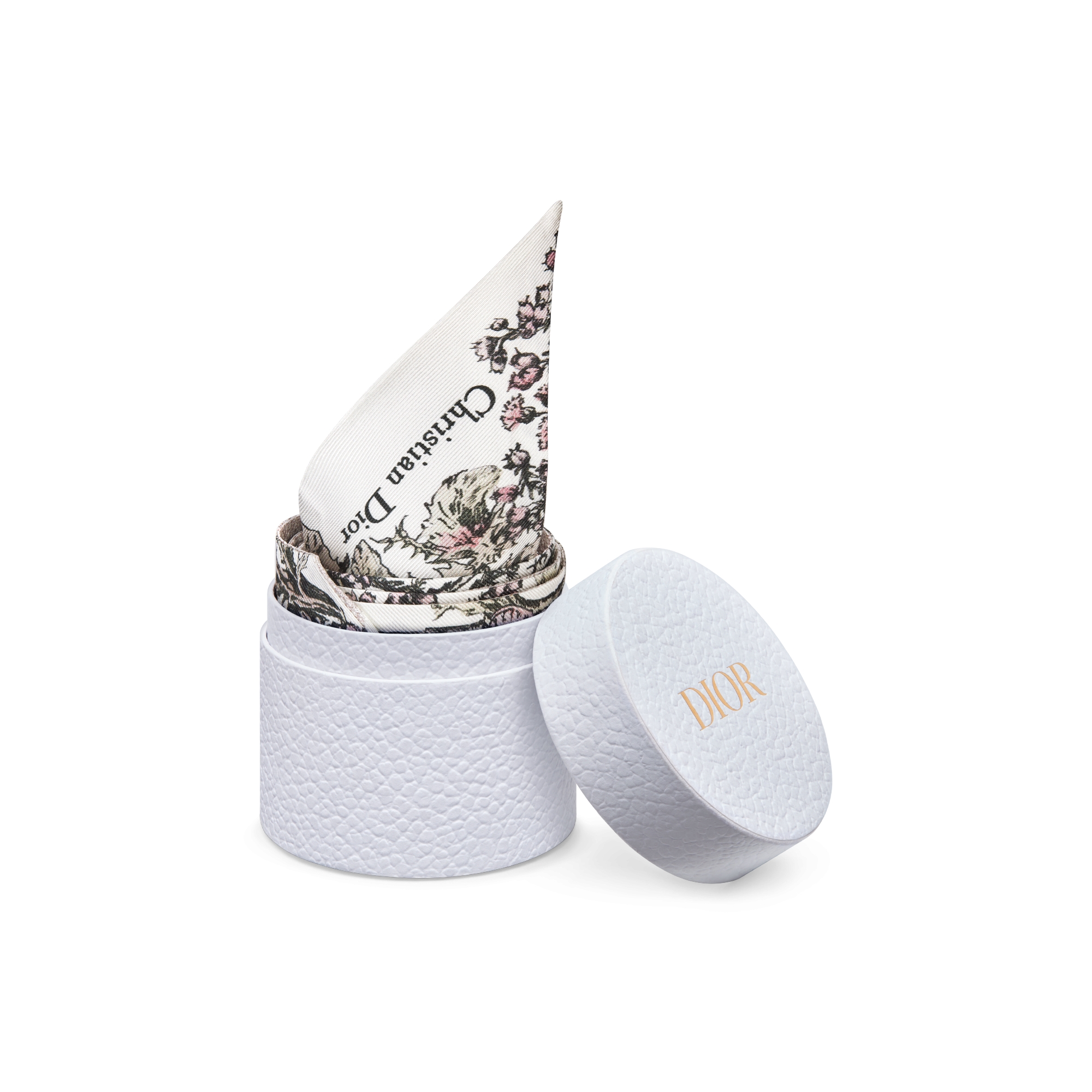 Dior Chardons Mitzah Scarf Ivory and Powder Pink Silk Twill | DIOR