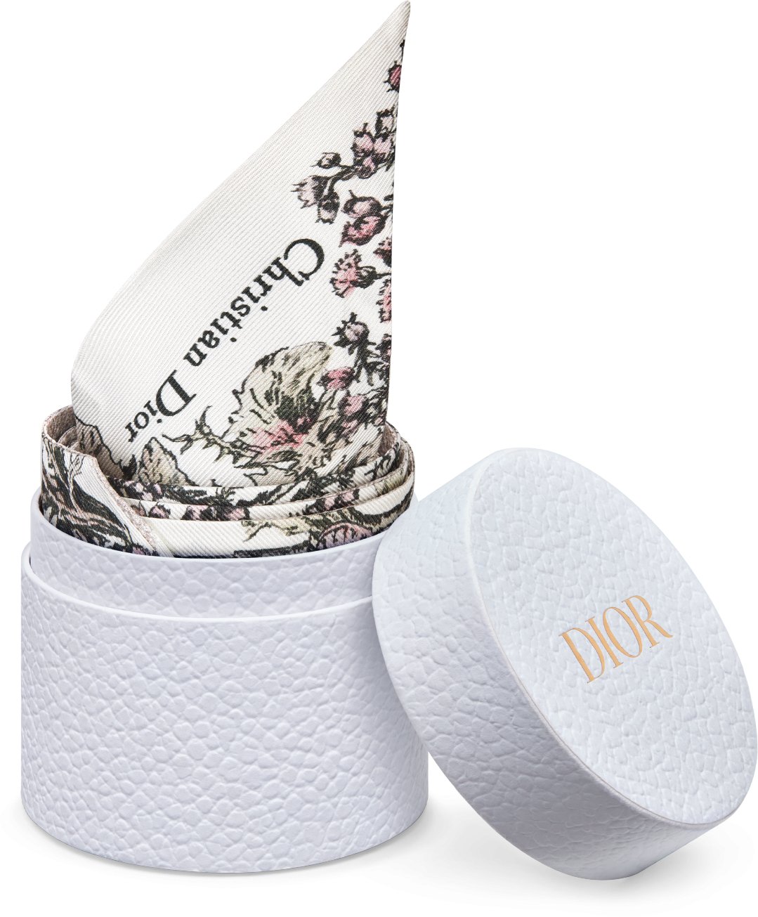 Dior Chardons Mitzah Scarf Ivory and Powder Pink Silk Twill | DIOR